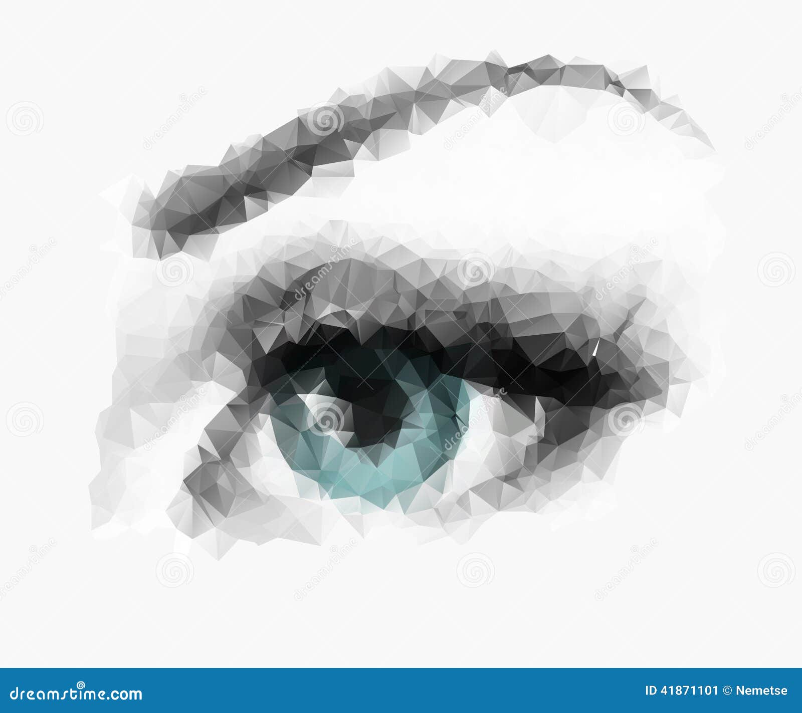 Polygonal eye stock vector. Illustration of look, open - 41871101