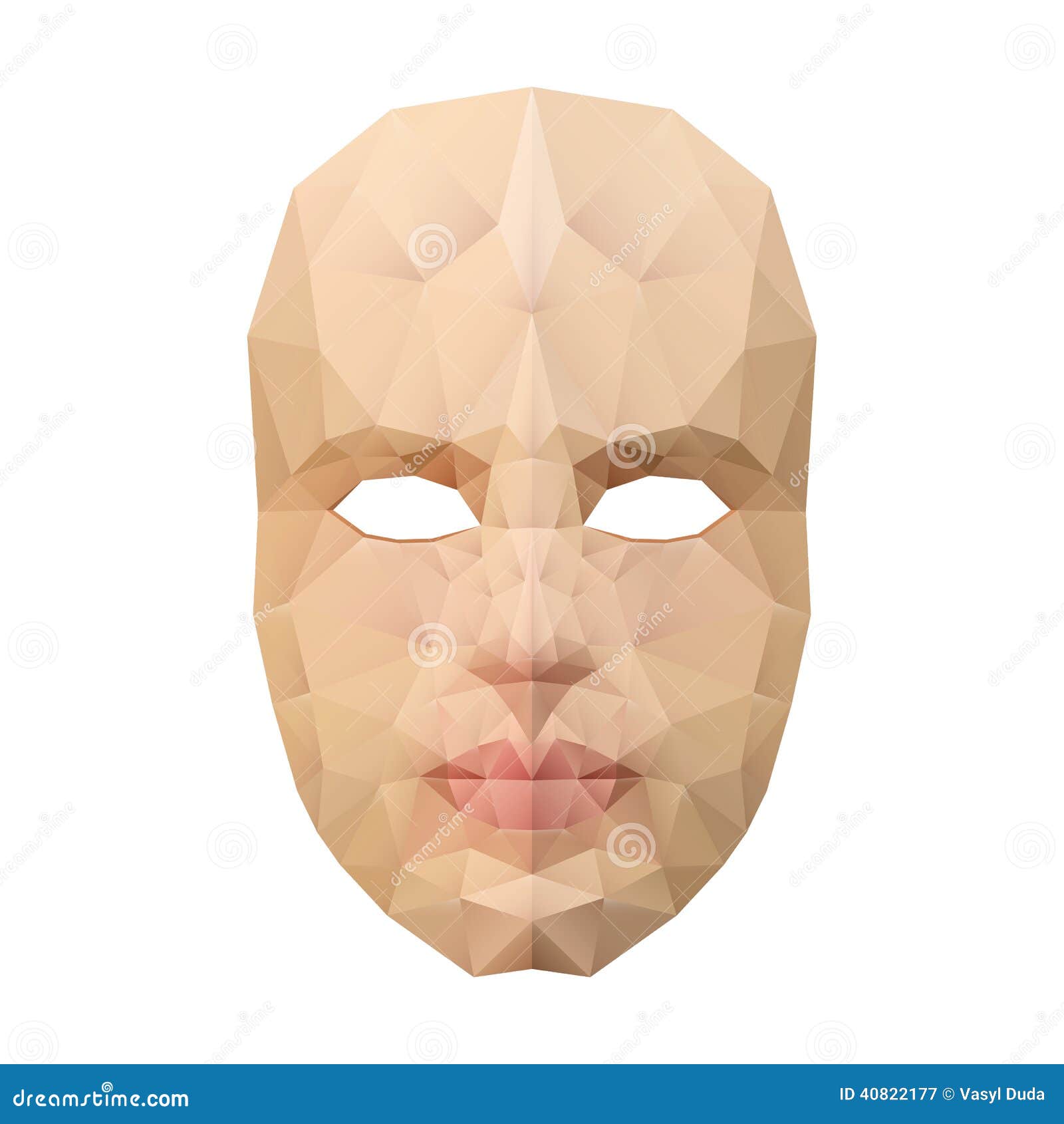 Polygonal face mask stock vector. Illustration of design - 40822177