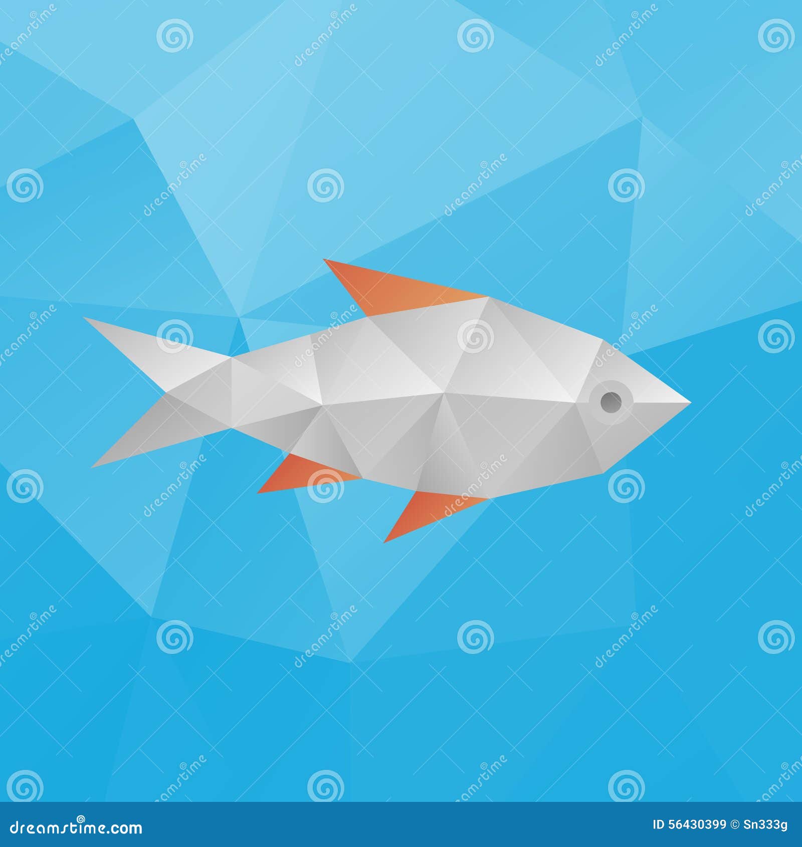 Polygonal fish stock vector. Illustration of background - 56430399 Polygonal fish stock vector. Illustration of background - 56430399