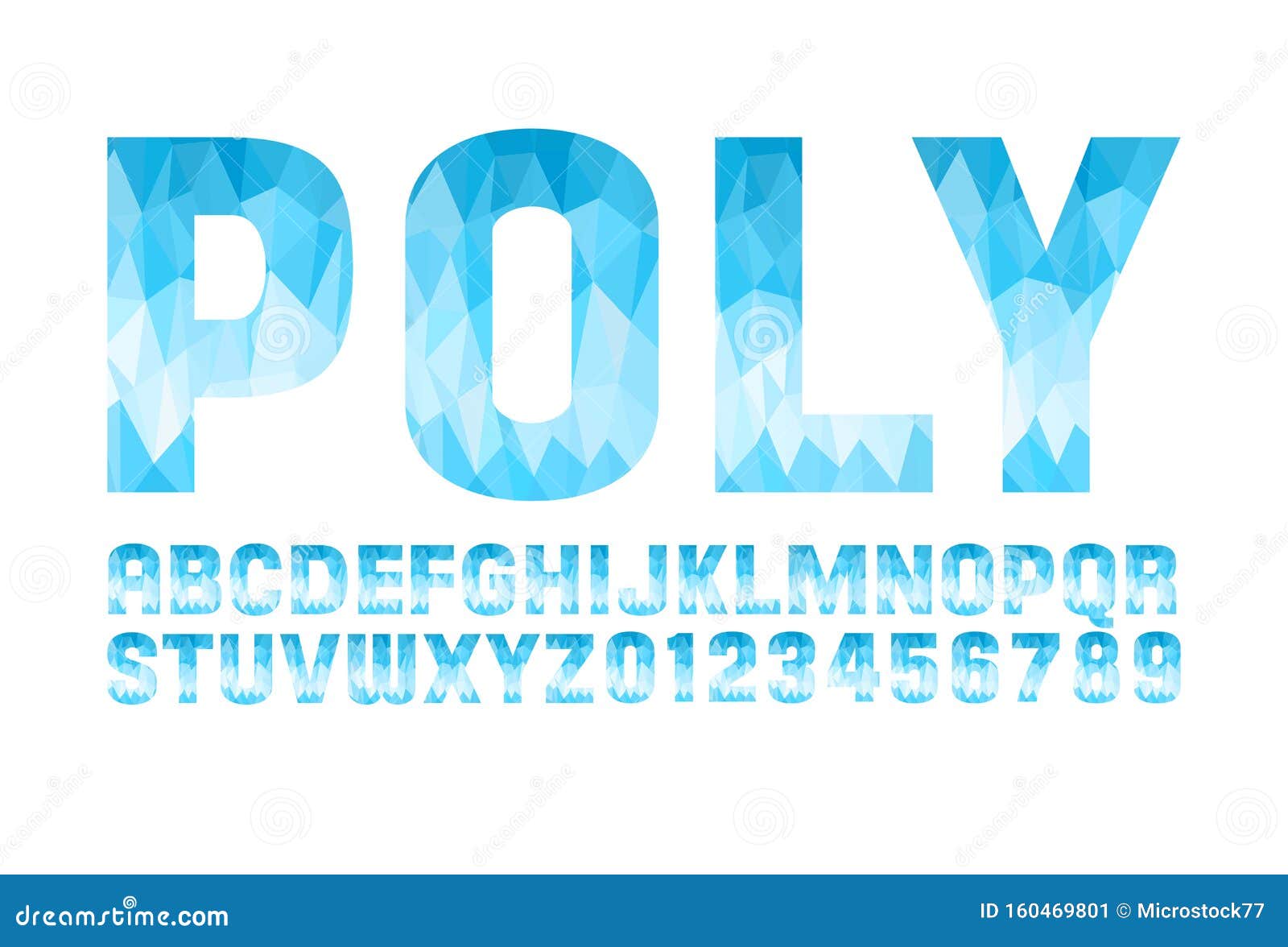 Polygonal font vector stock vector. Illustration of paper - 160469801
