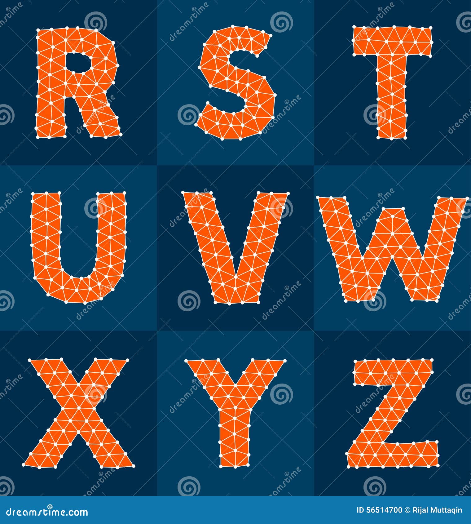 Polygonal font stock vector. Illustration of futuristic - 56514700