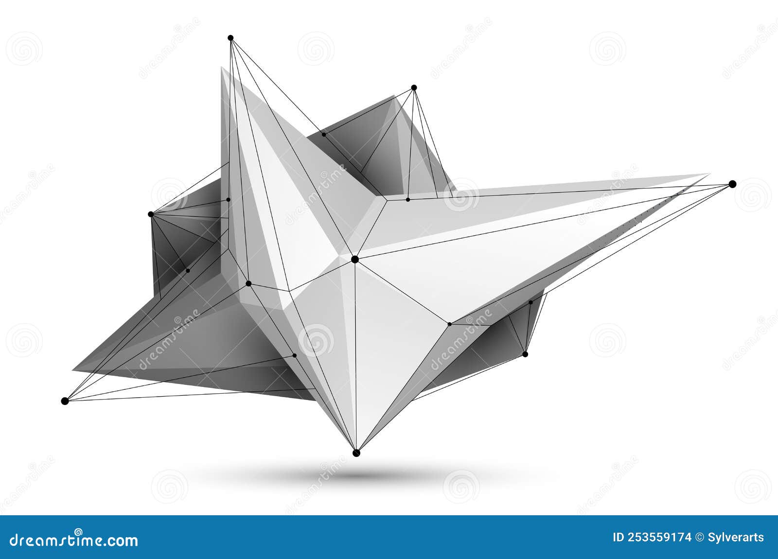 Polygonal Form Vector Abstract Design, Modern Futuristic Shape AI ...