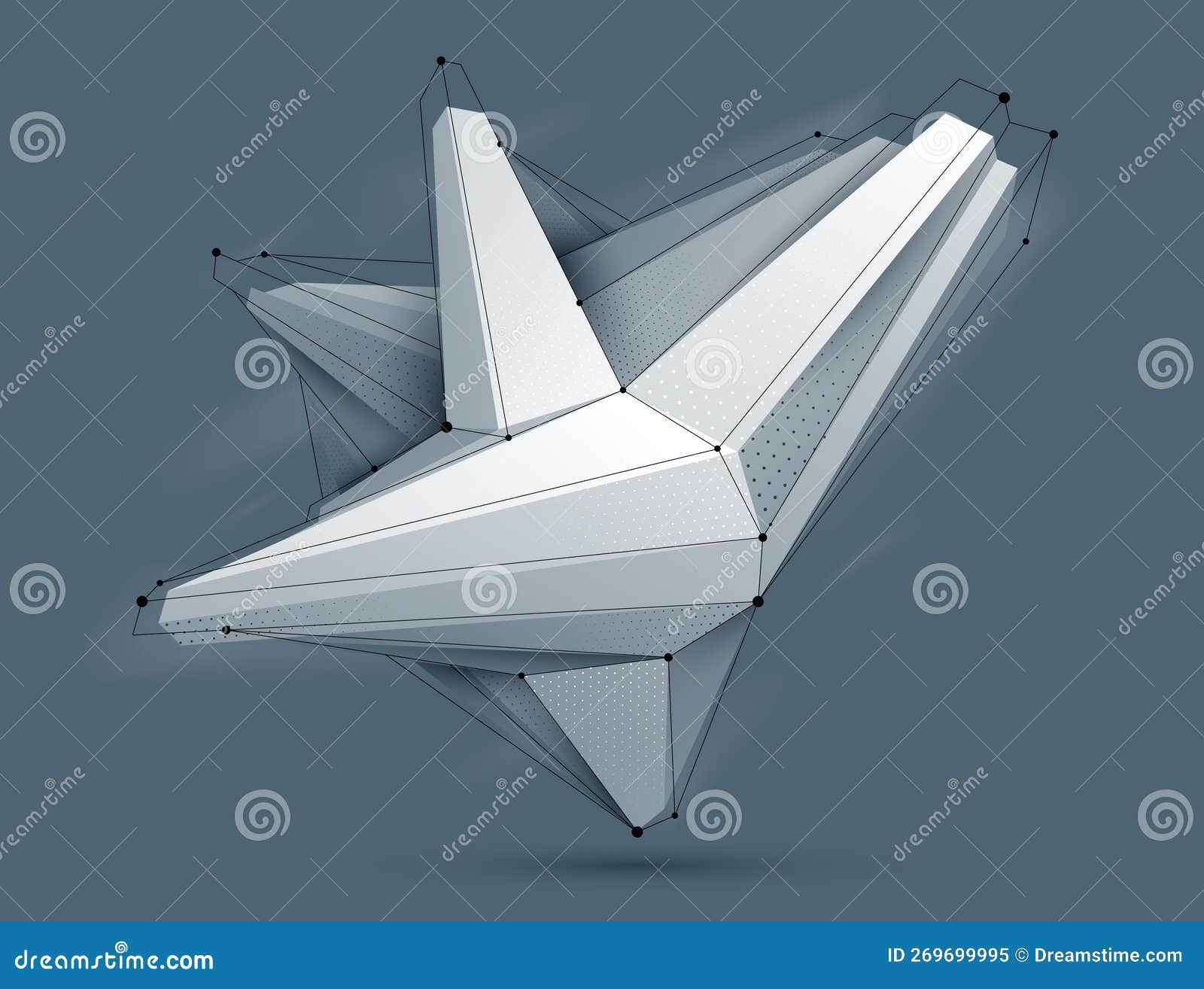 Polygonal Form Vector Abstract Design, Modern Futuristic Shape AI ...