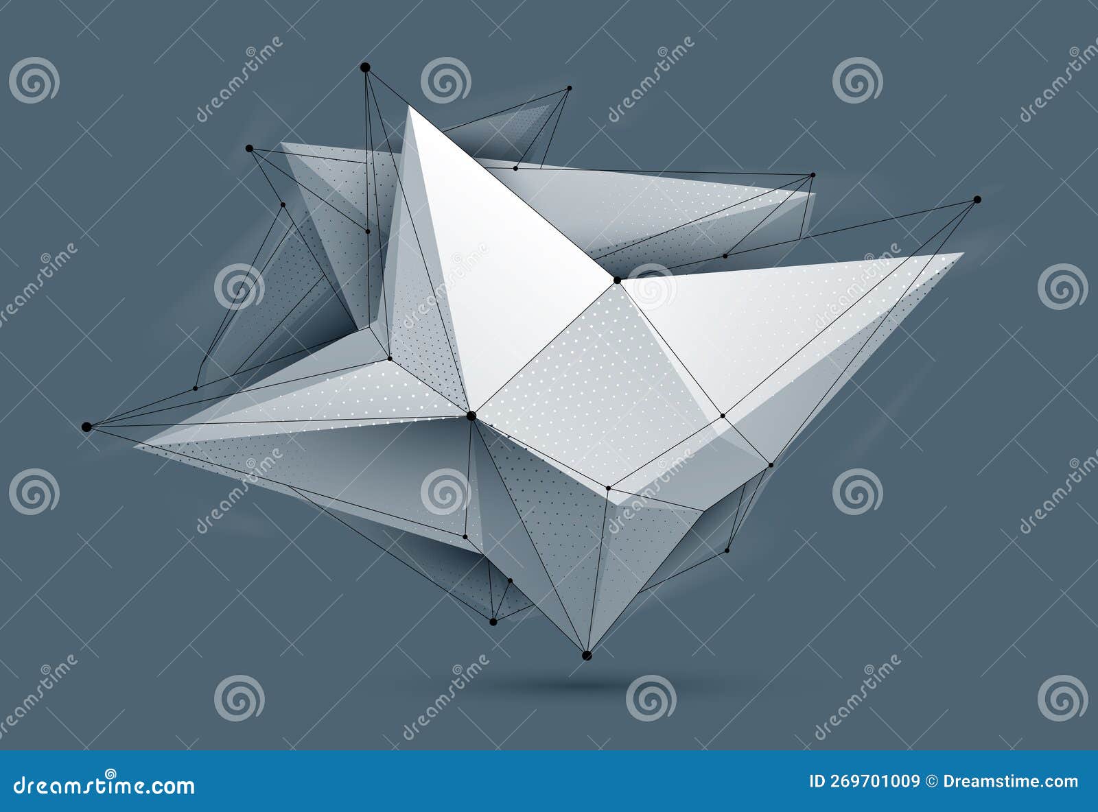 Polygonal Form Vector Abstract Design, Modern Futuristic Shape AI ...