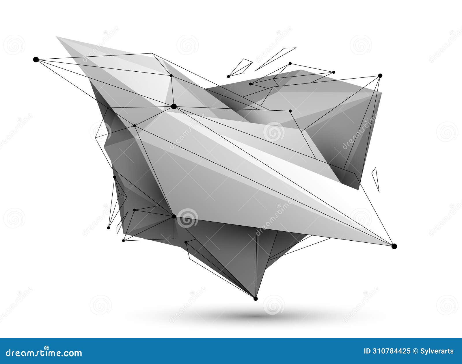 Polygonal Form Vector Abstract Design, Modern Futuristic Shape AI ...