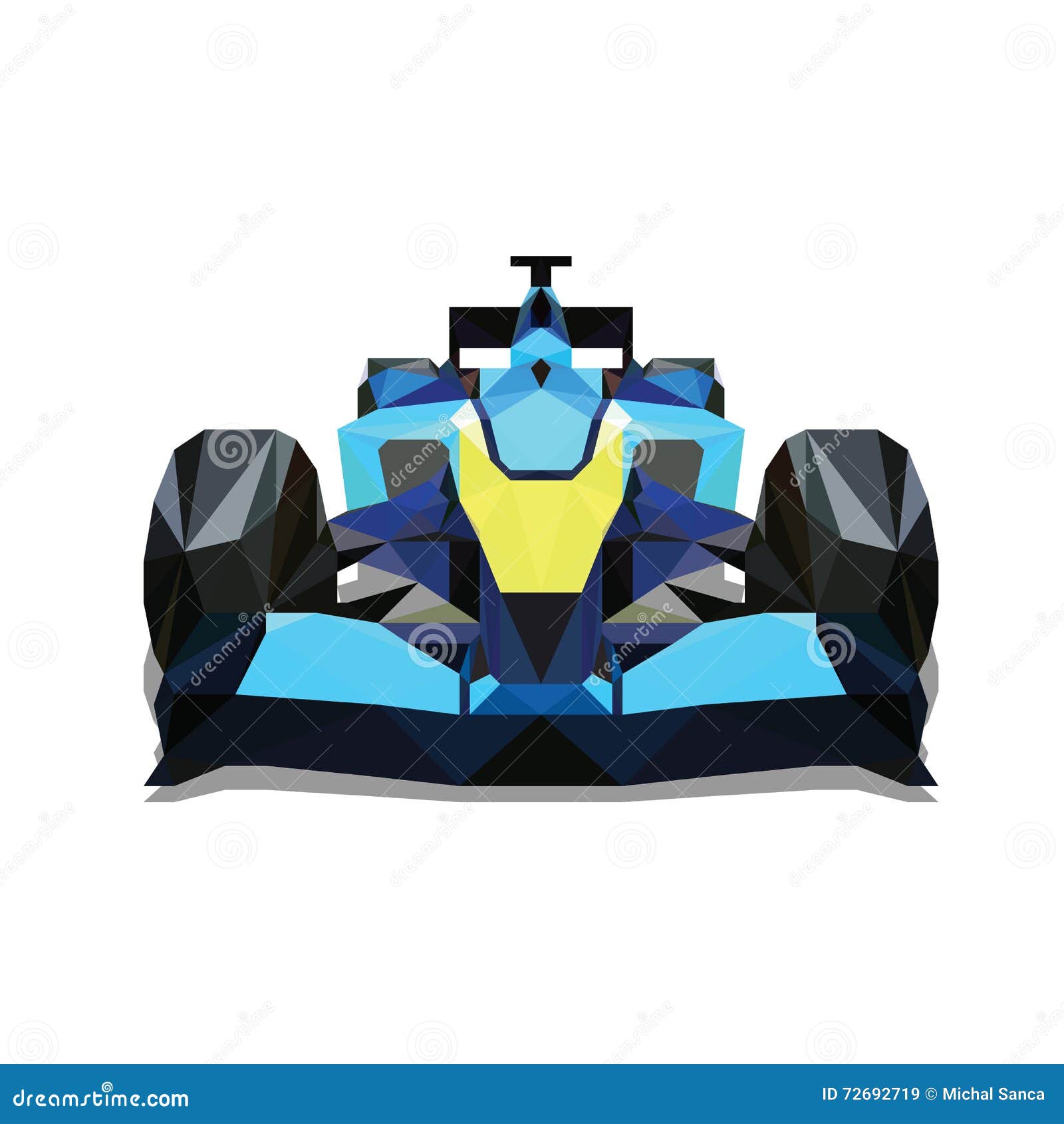 Polygonal Formula Car. Colorful Vector Formula Stock Vector ...