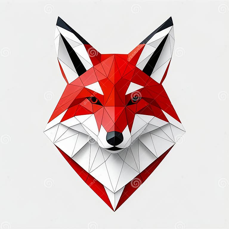 Polygonal Fox stock illustration. Illustration of lines - 326503489