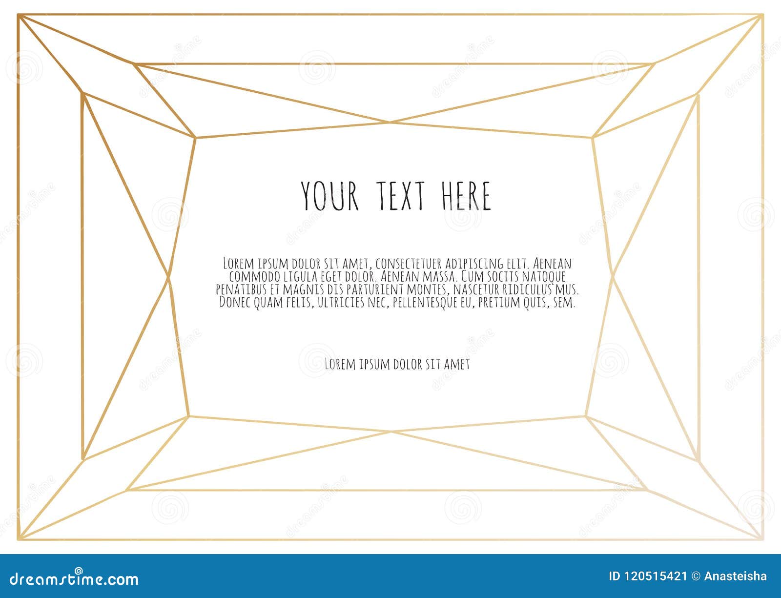 Polygonal Frame, Frame Border with Copy Space Stock Illustration ...