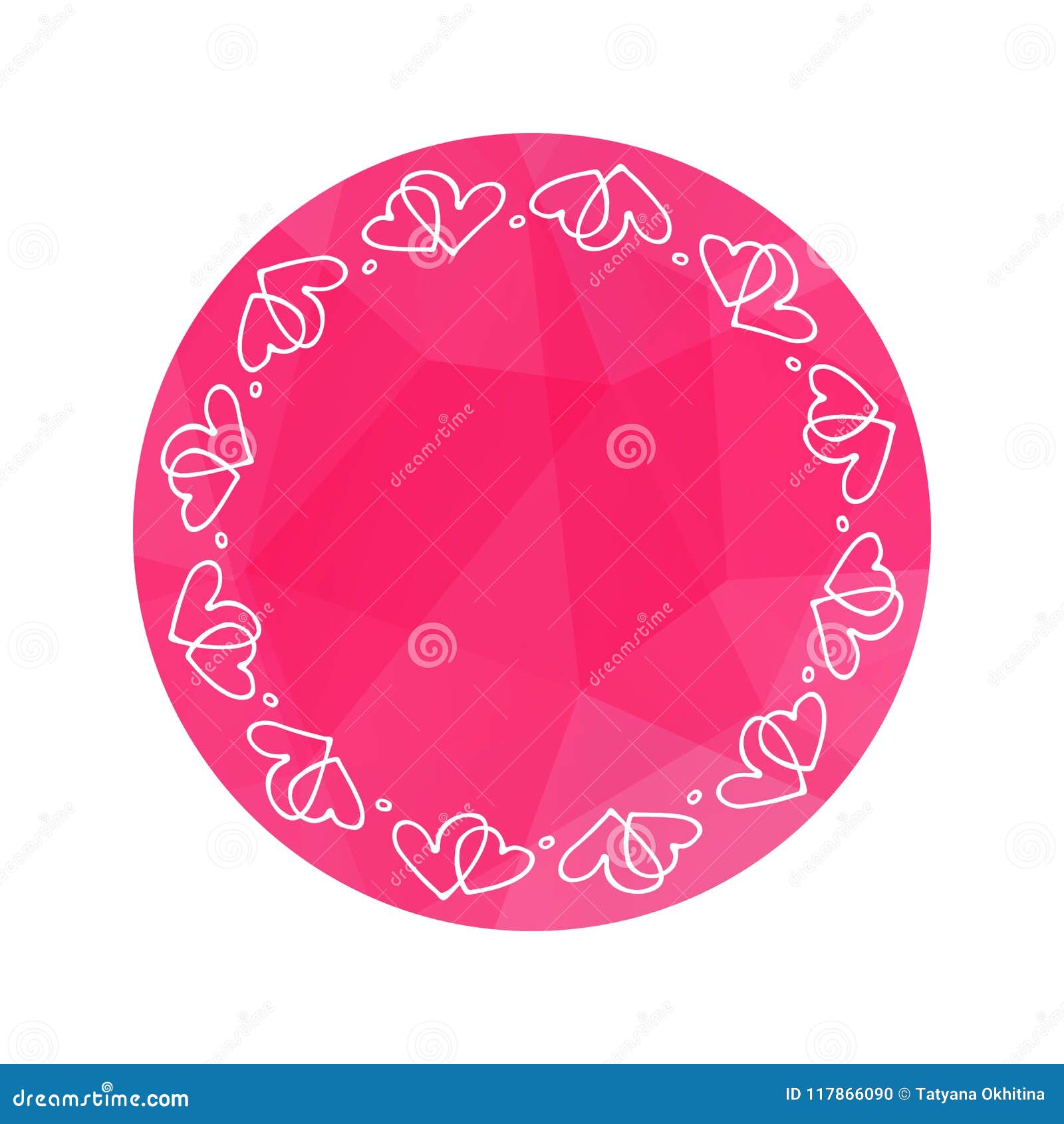 Polygonal frame-20 stock vector. Illustration of pink - 117866090