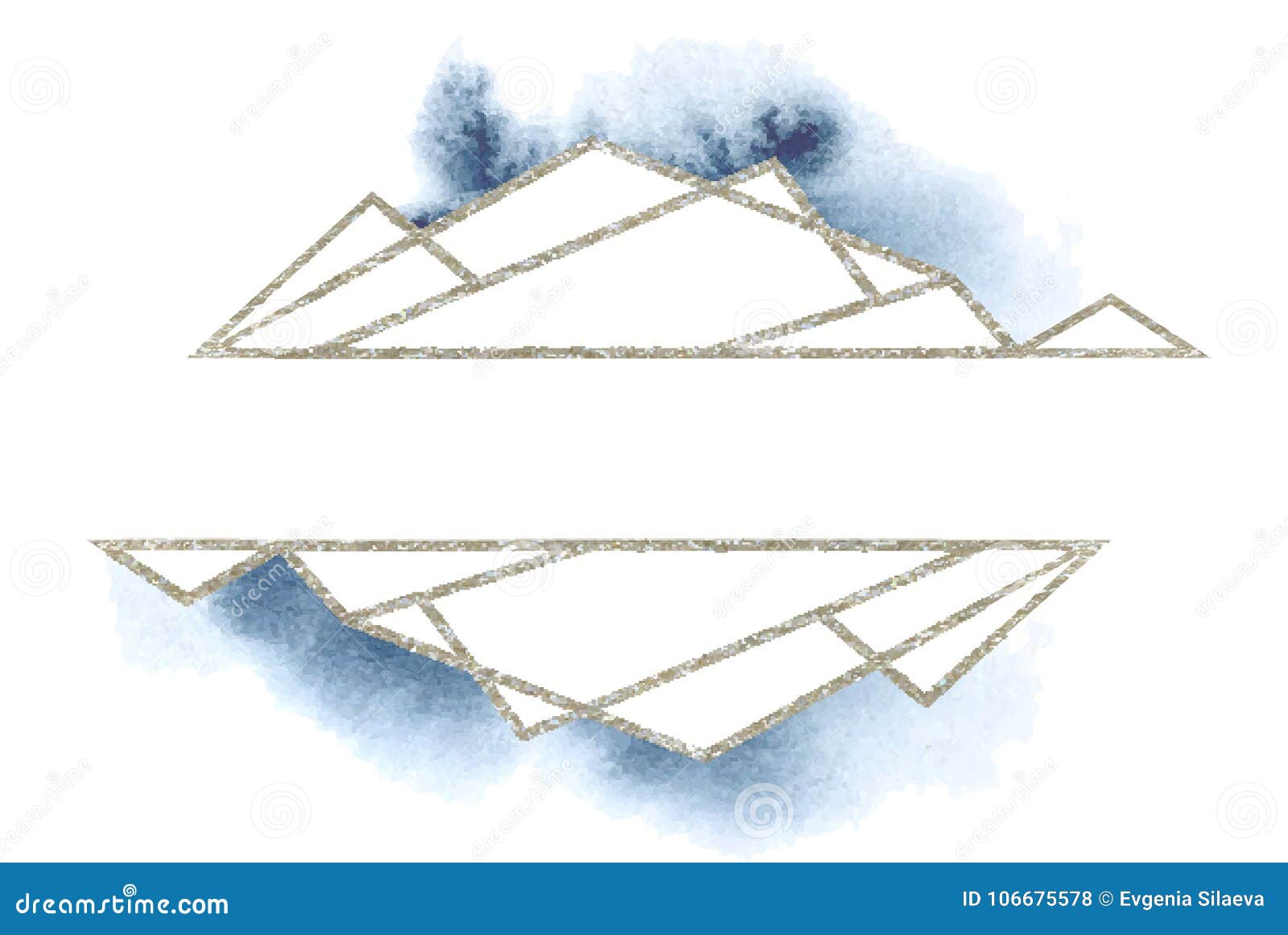 Polygonal Frames Set. Silver Glitter Triangles, Geometric Shapes ...