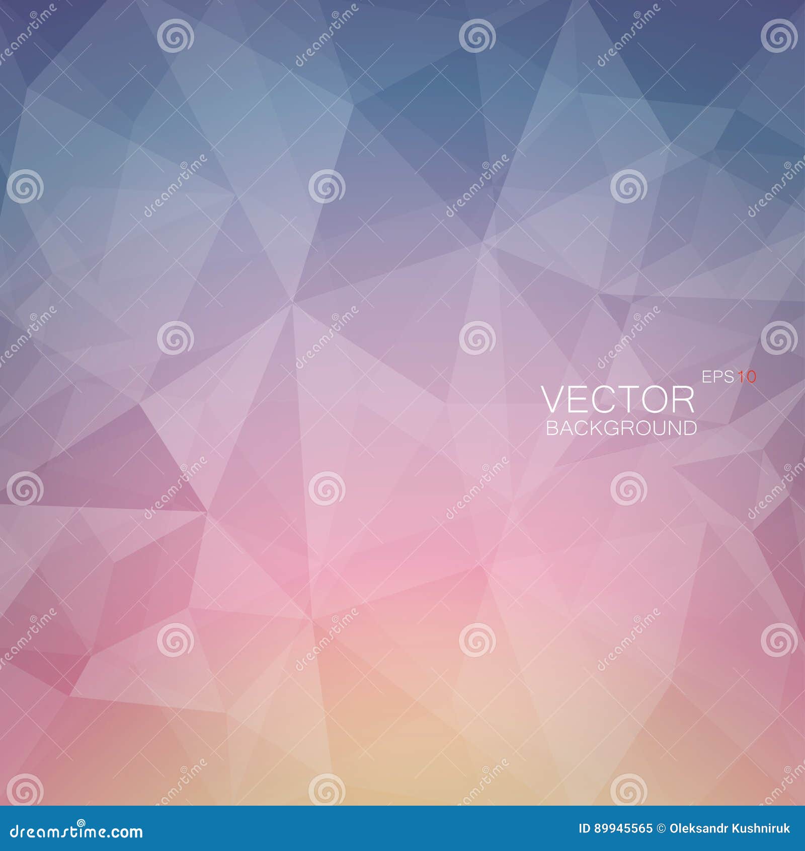 Polygonal Geometric Background with Dawn Color Stock Vector ...