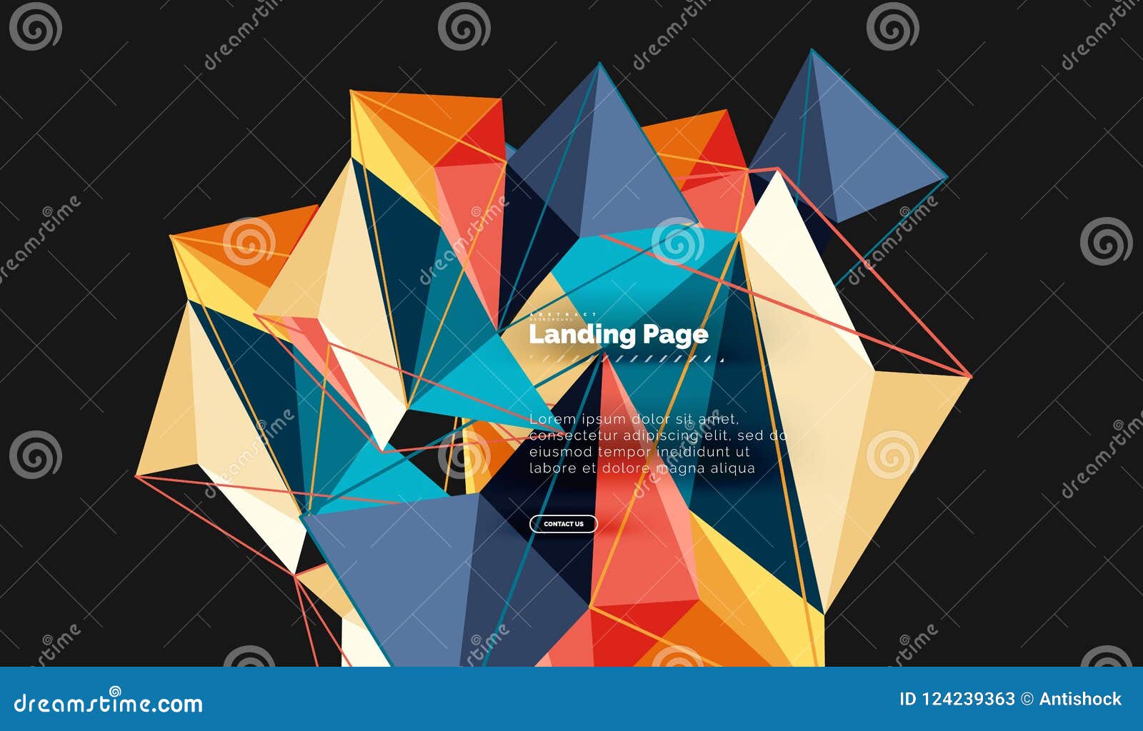 Polygonal Geometric Design, Abstract Shape Made of Triangles, Trendy ...