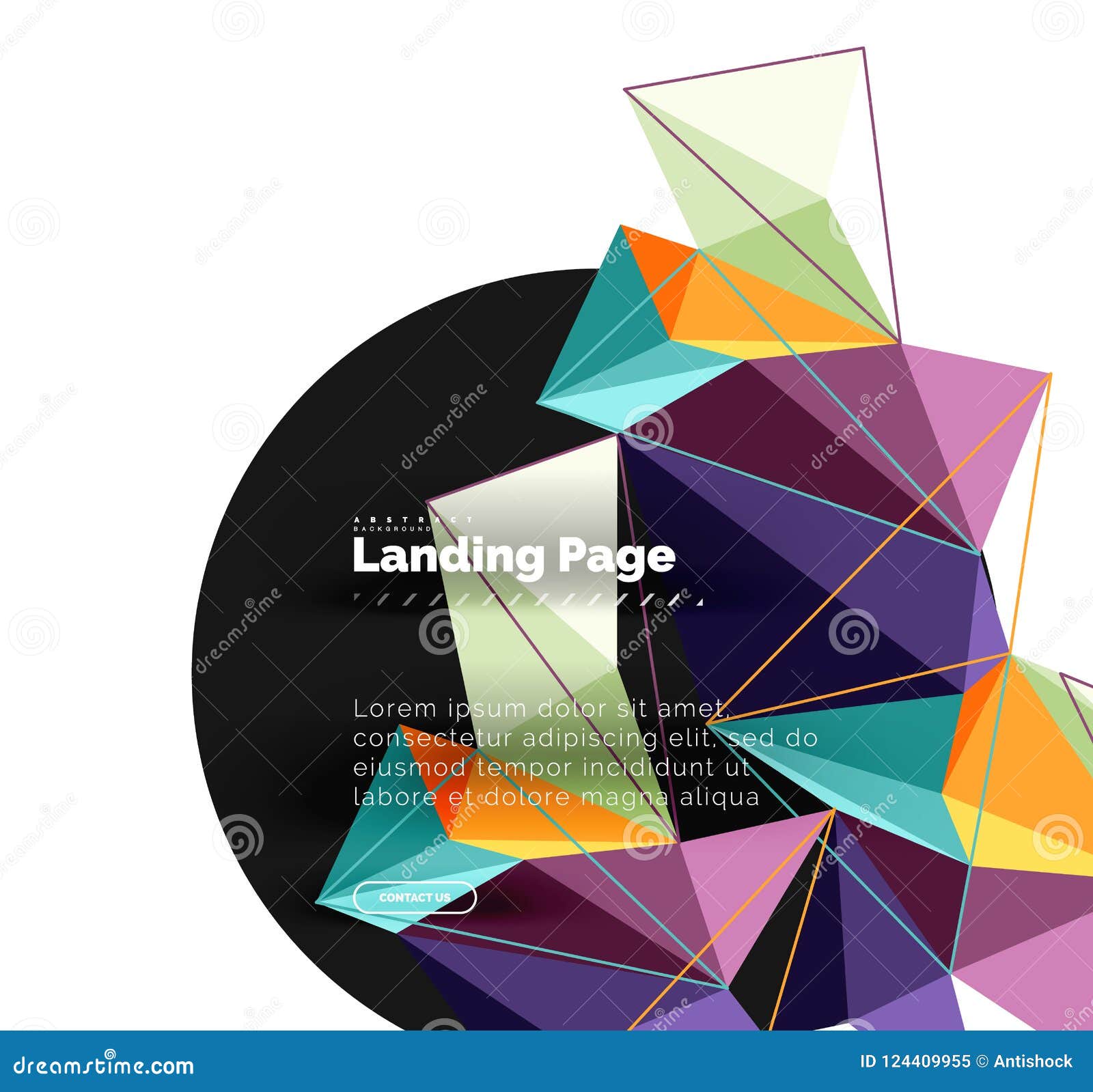 Polygonal Geometric Design, Abstract Shape Made of Triangles, Trendy ...