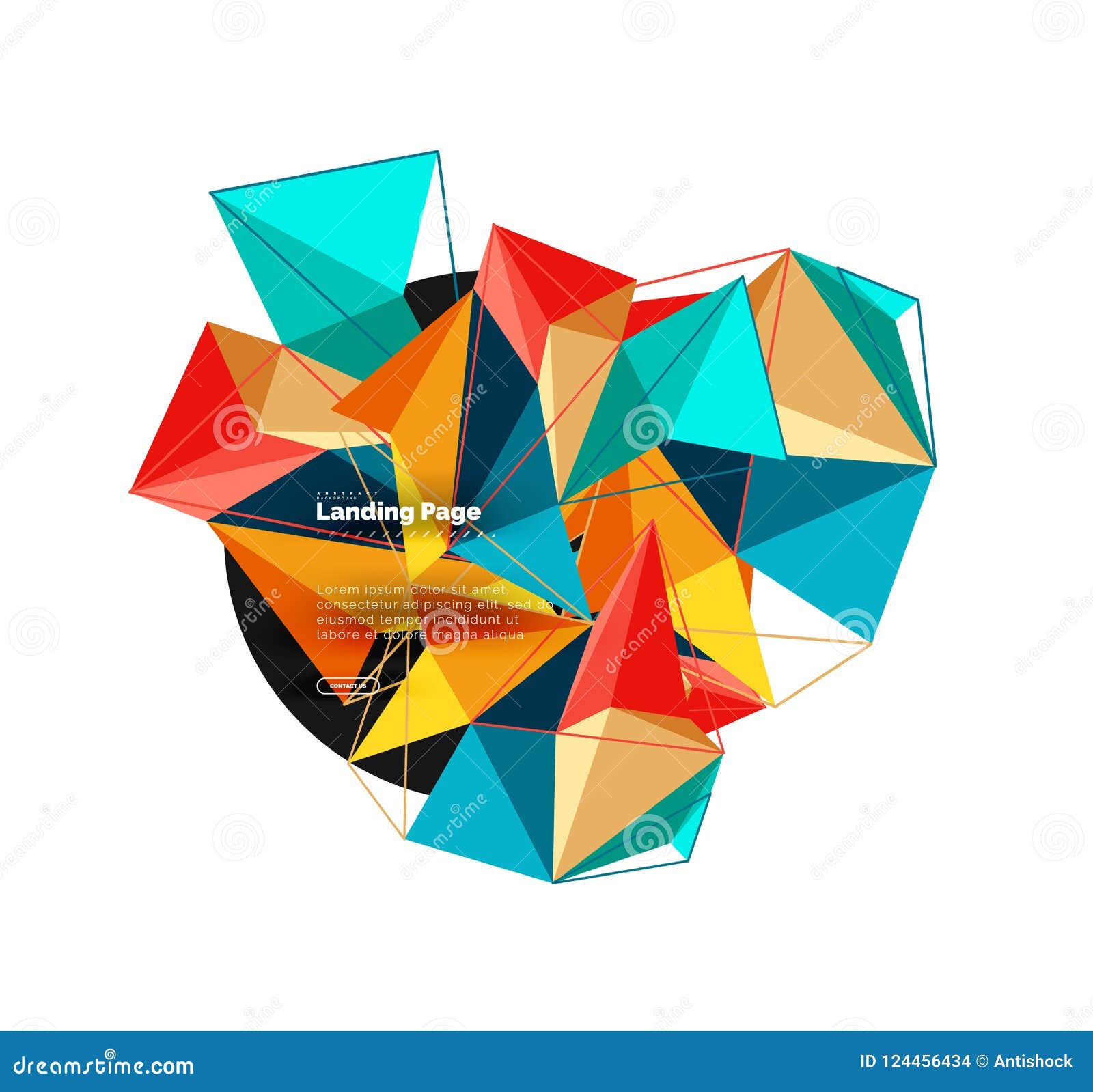 Polygonal Geometric Design, Abstract Shape Made of Triangles, Trendy ...