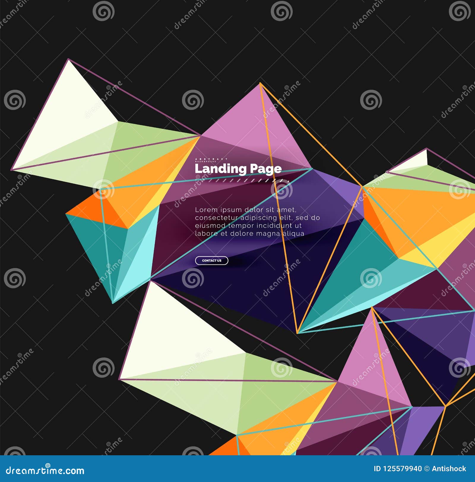 Polygonal Geometric Design, Abstract Shape Made of Triangles, Trendy ...