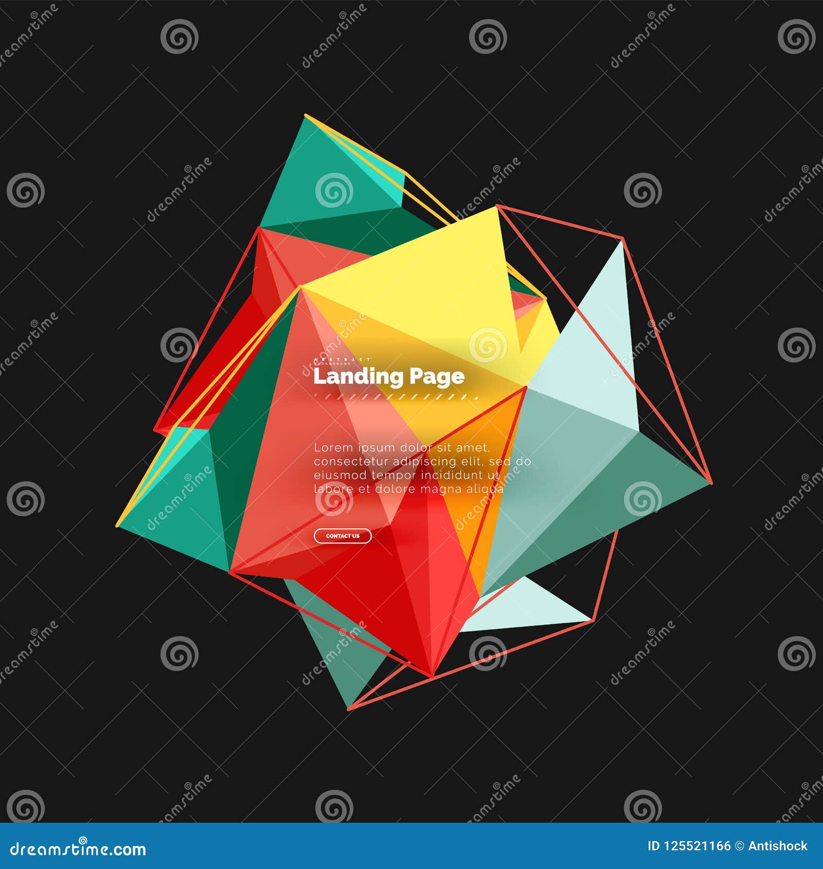 Polygonal Geometric Design, Abstract Shape Made of Triangles, Trendy ...