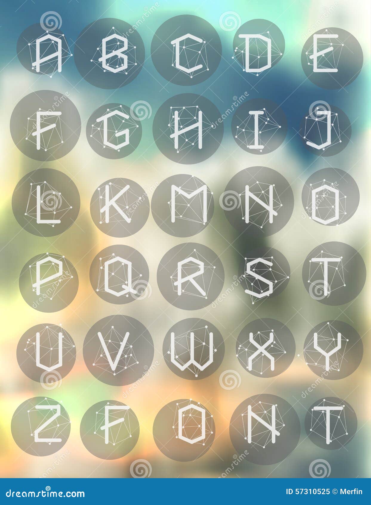 Polygonal geometric font stock vector. Illustration of poster - 57310525