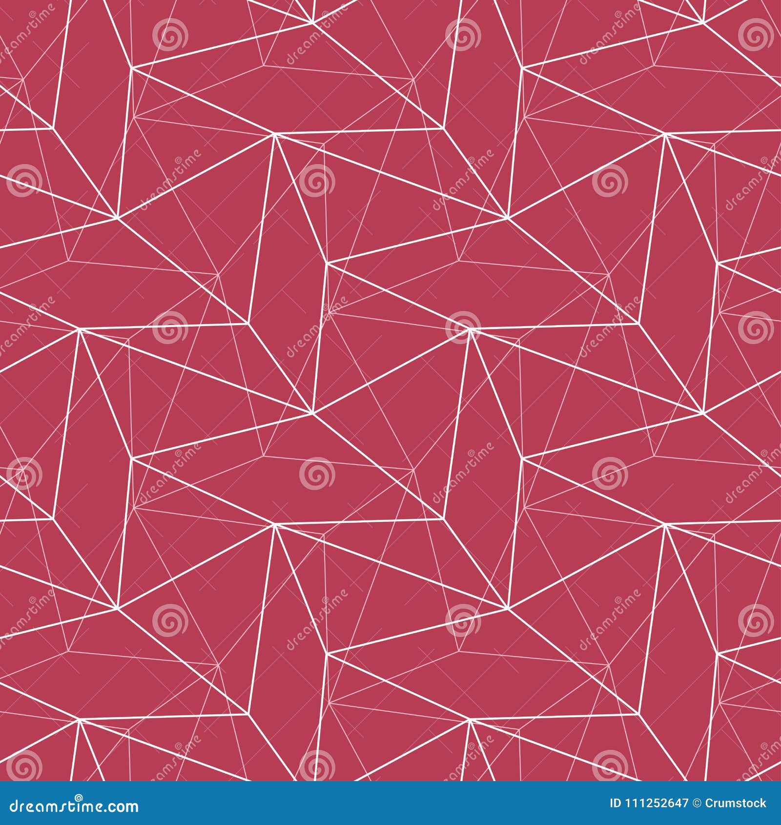 Polygonal Geometric Red Seamless Pattern. Colored Background Stock ...