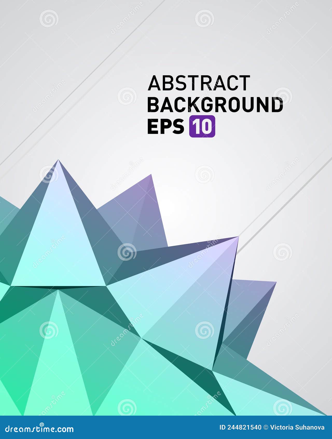 Polygonal Geometric Triangle Pyramid Abstract Decorative Design ...