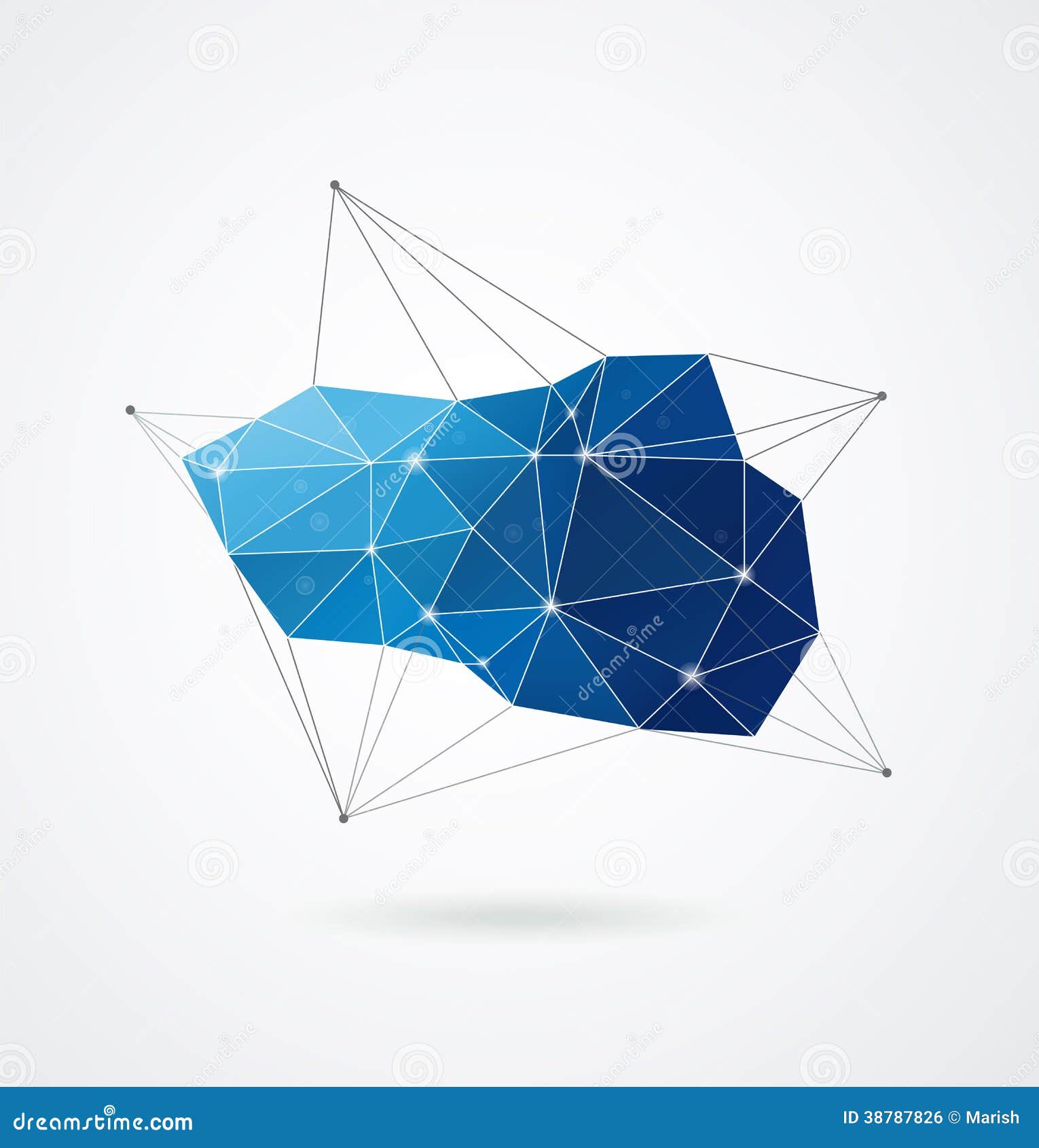 Polygonal Geometric, Vector 3D Printing Background Stock Vector ...