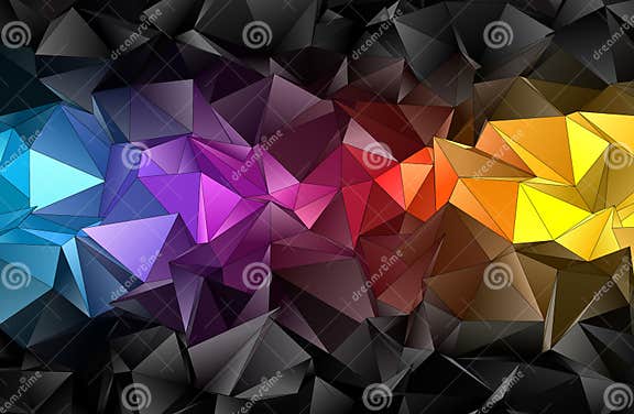 Polygonal Geometrical Texture, 3D Stock Illustration - Illustration of ...