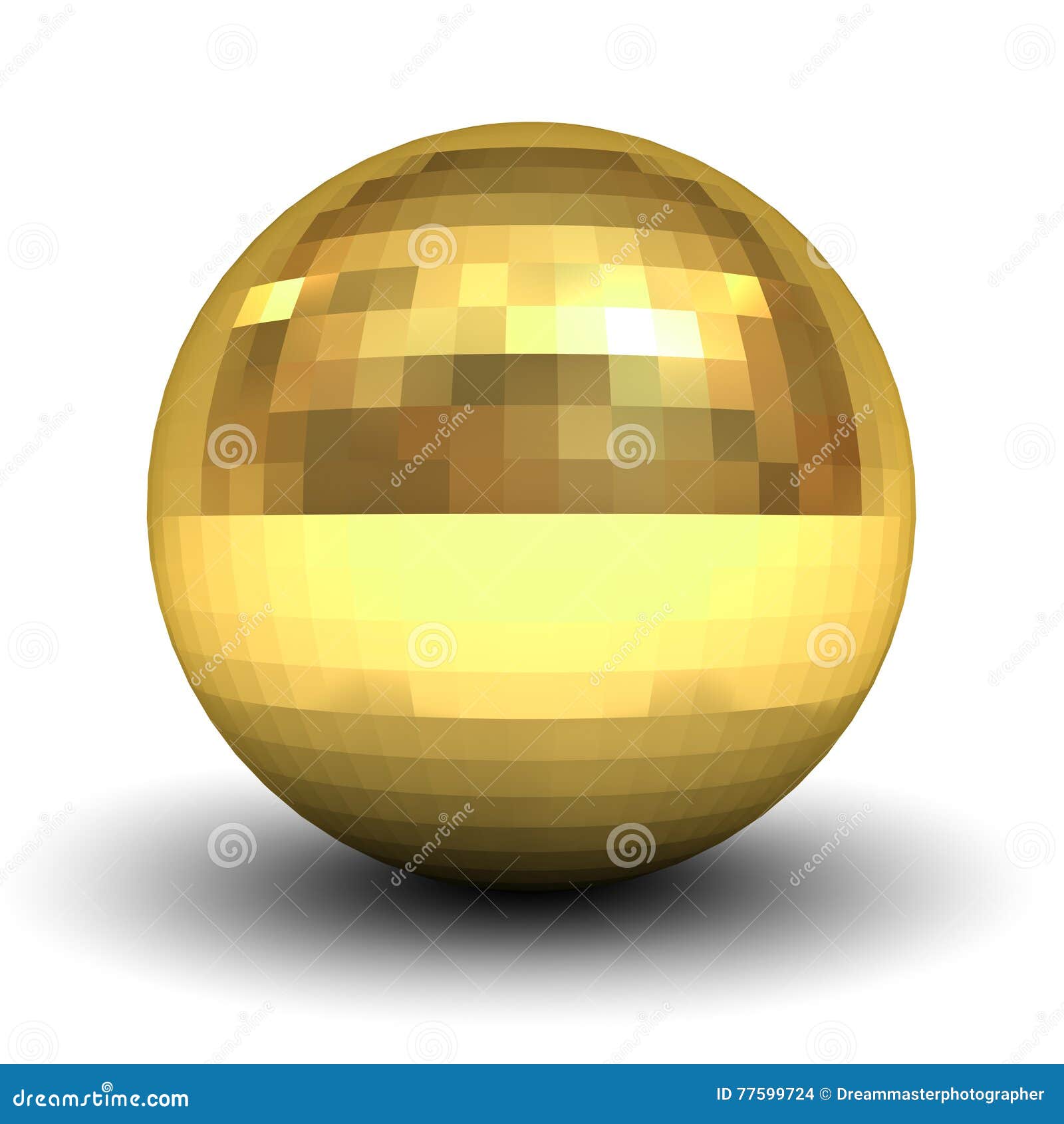 Polygonal Gold Sphere Over White Background with Shadow Stock ...