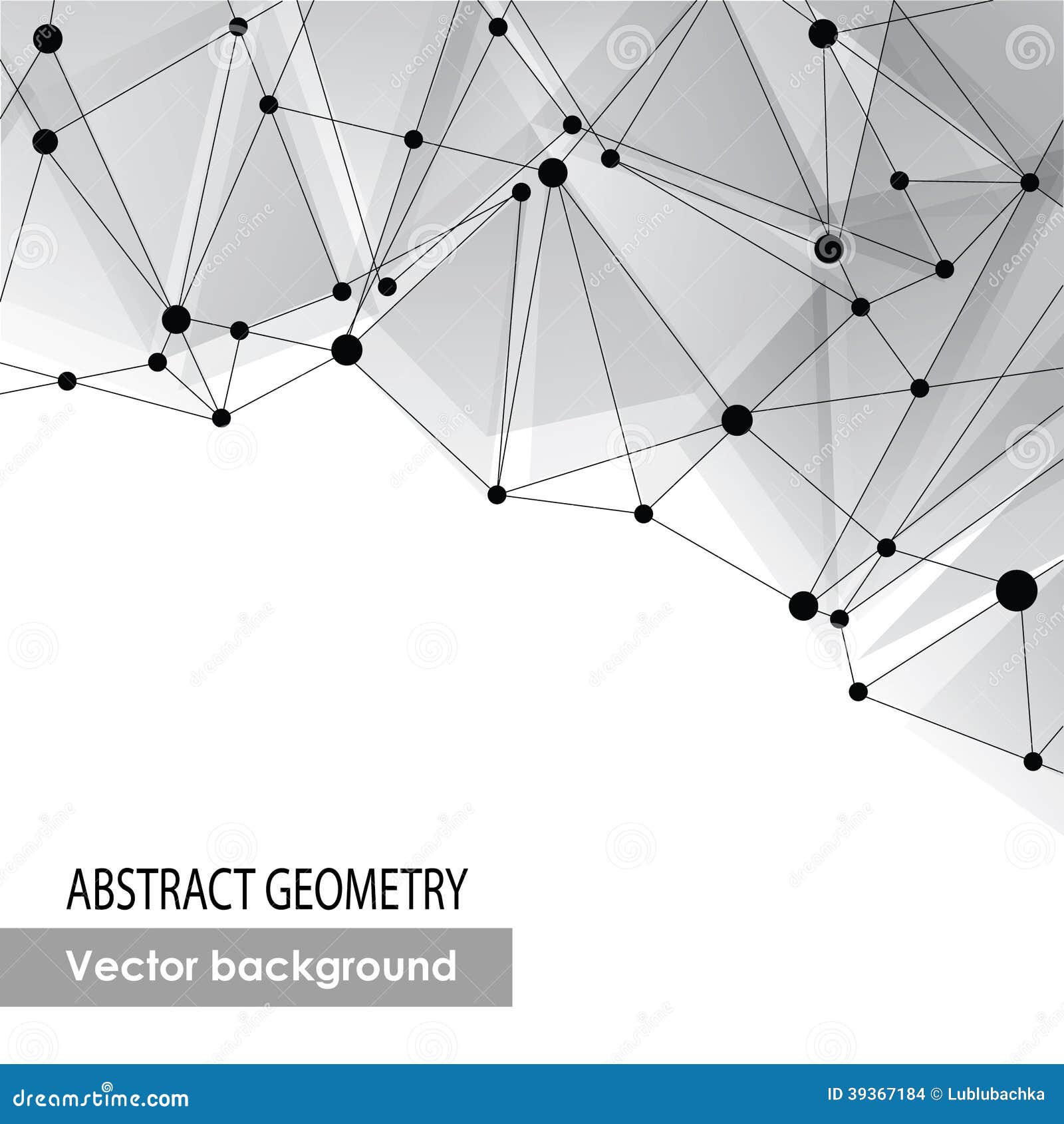 Polygonal Gray Background. Abstract Molecular Connection Stock ...