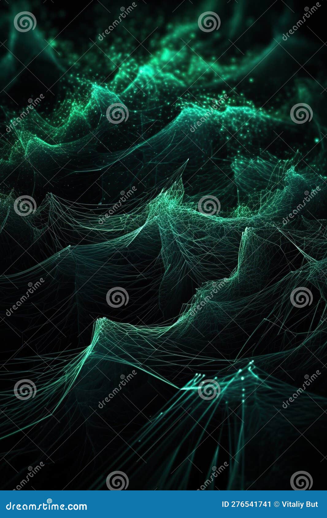 Polygonal Green Abstraction Wave with Spiky Connection Structure on ...