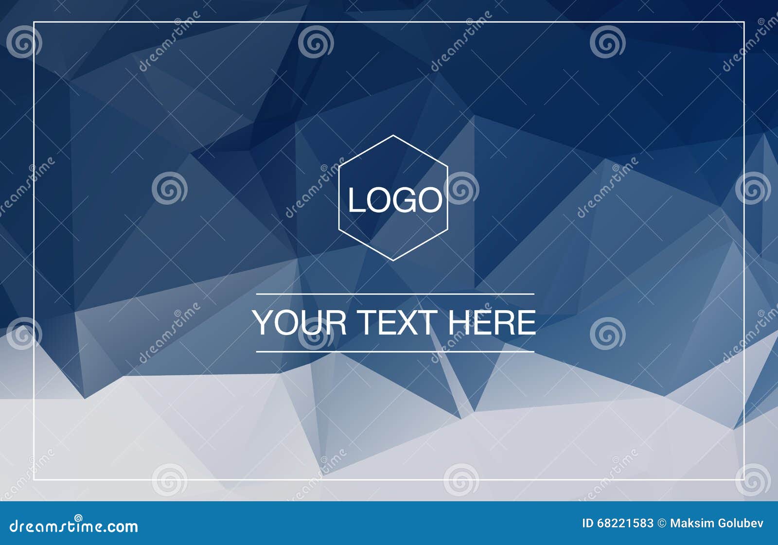 Polygonal Greeting Card Mockup Stock Vector - Illustration of backdrop ...