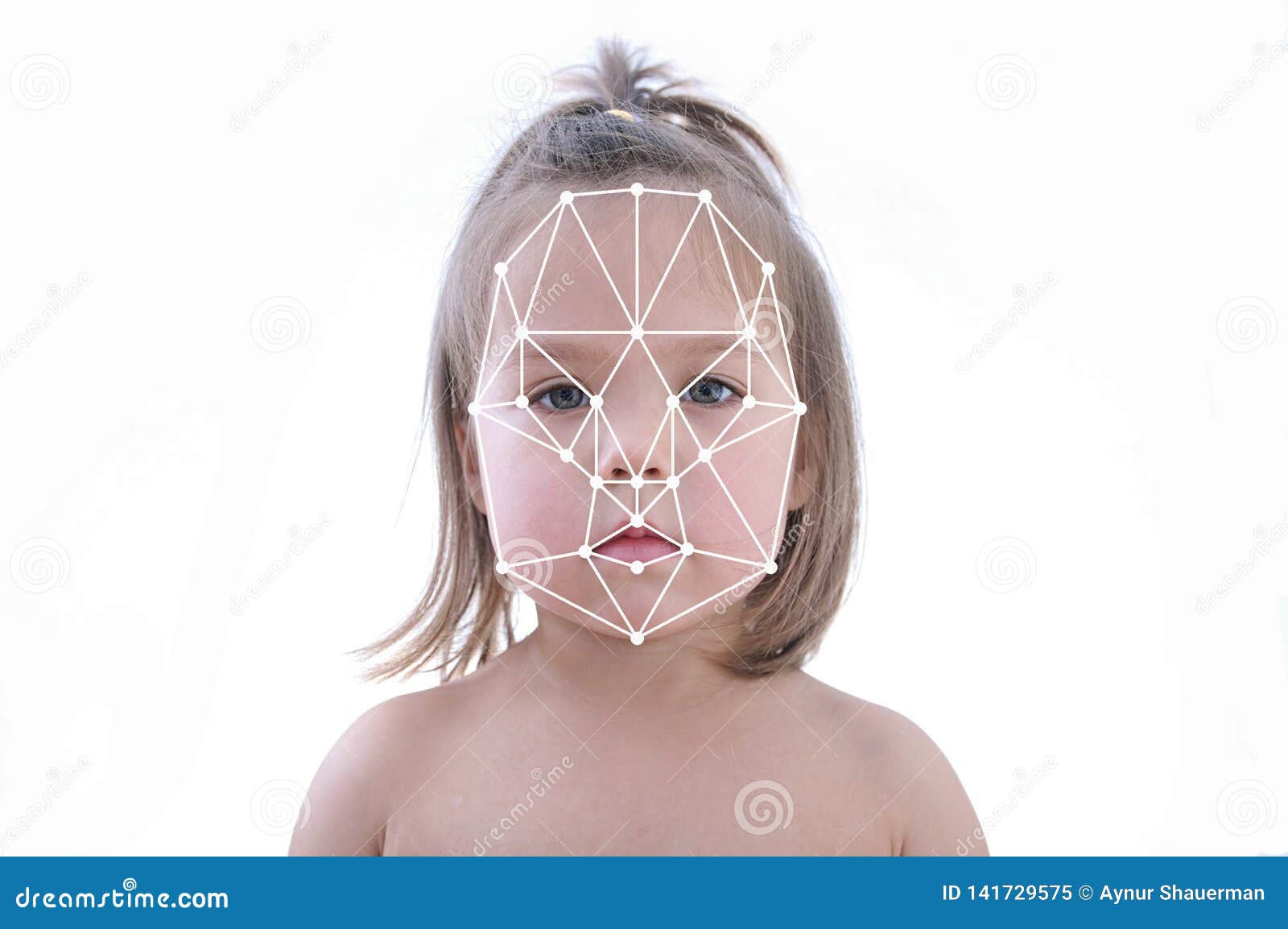 Polygonal Grid of Child Face ID Recognition, Biometric Security Stock ... Polygonal Grid of Child Face ID Recognition, Biometric Security Stock ...