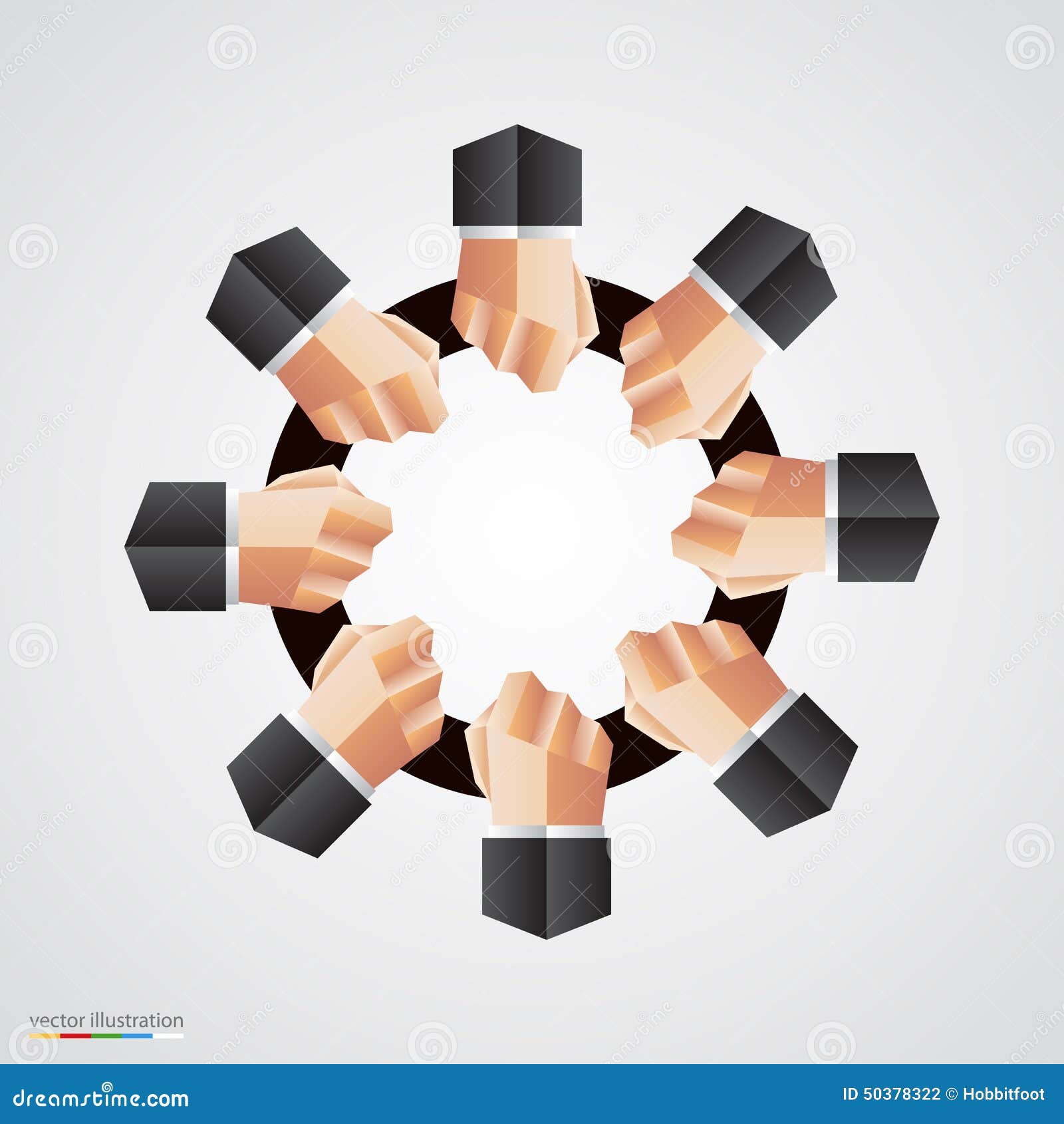 Polygonal Hand Circle Community Sign Stock Vector - Illustration of ...