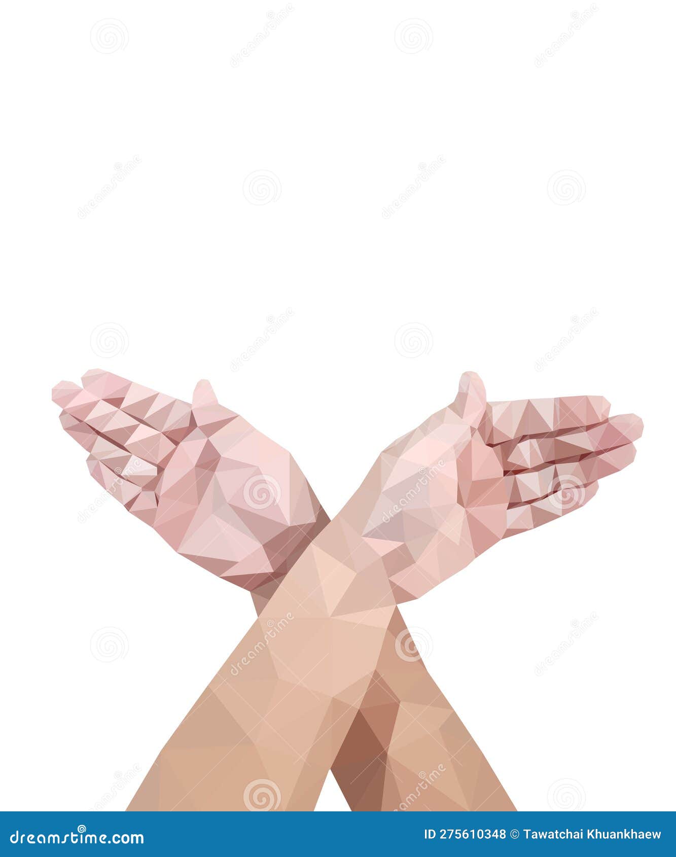 Polygon Hand, Polygonal Hand Made Winged Symbol Representing Love and ...