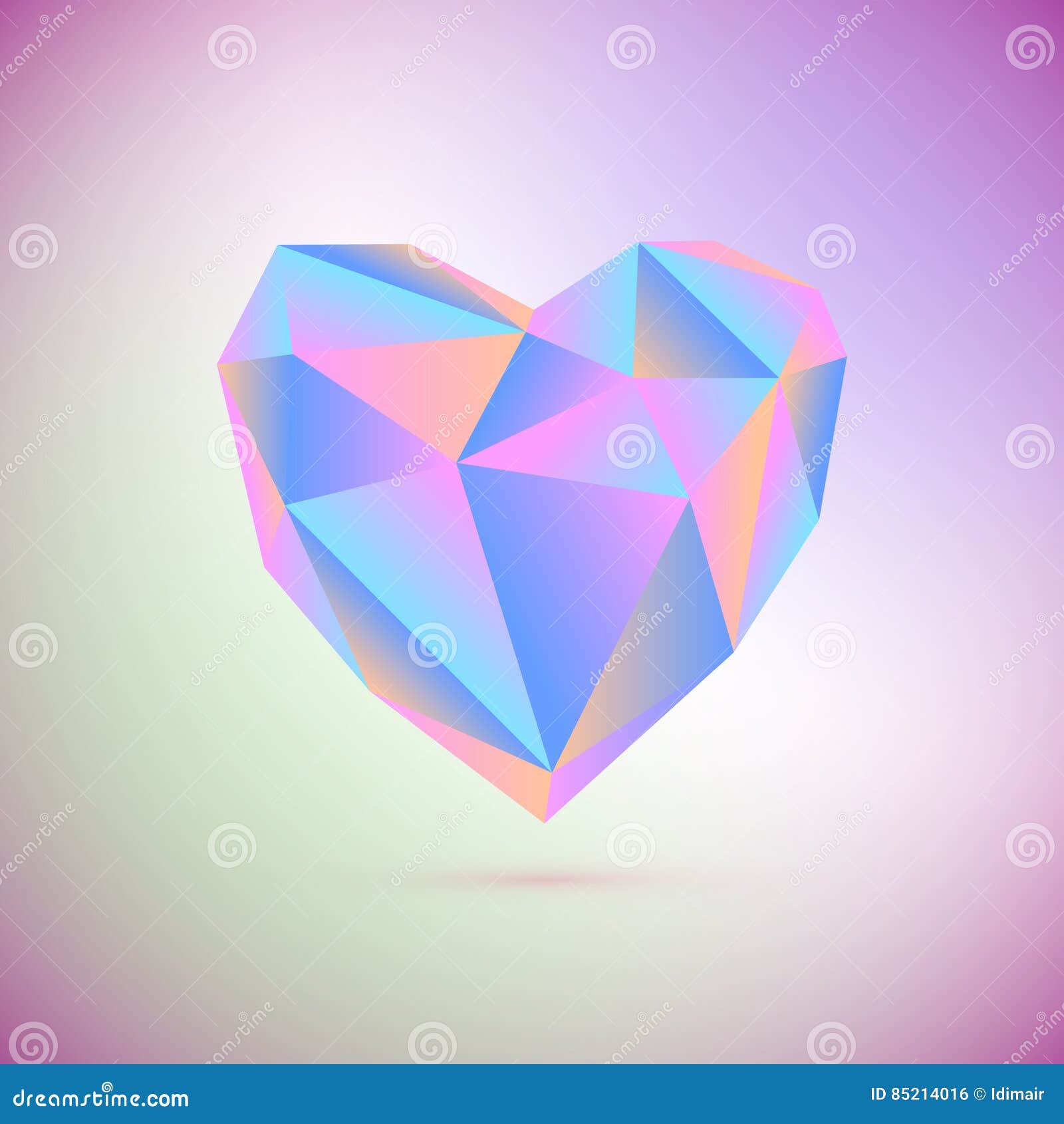 Polygonal Heart. Low Poly, Valentines Day Vector Stock Vector ...