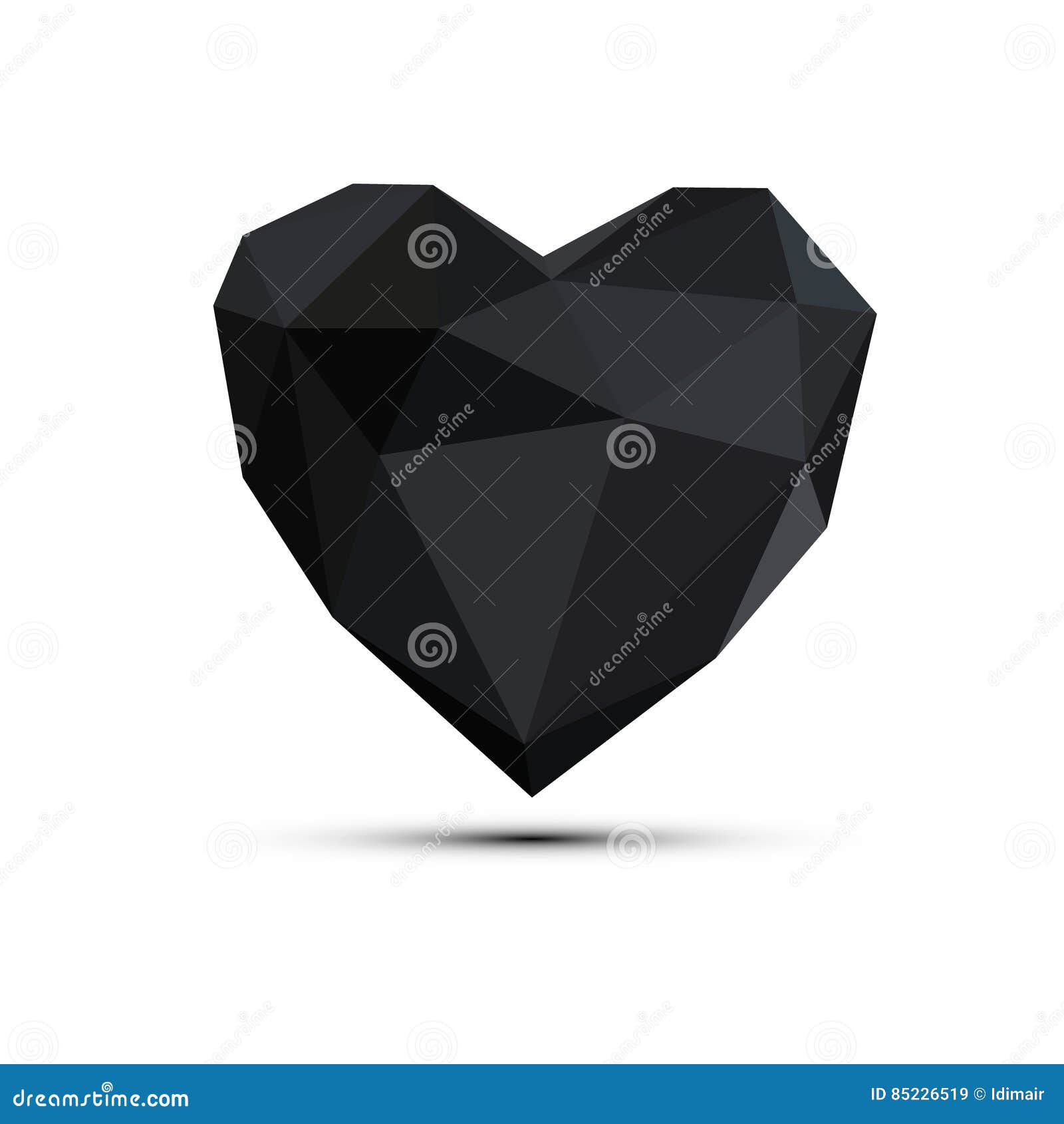 Polygonal Heart. Low Poly, Valentines Day Vector Stock Vector ...