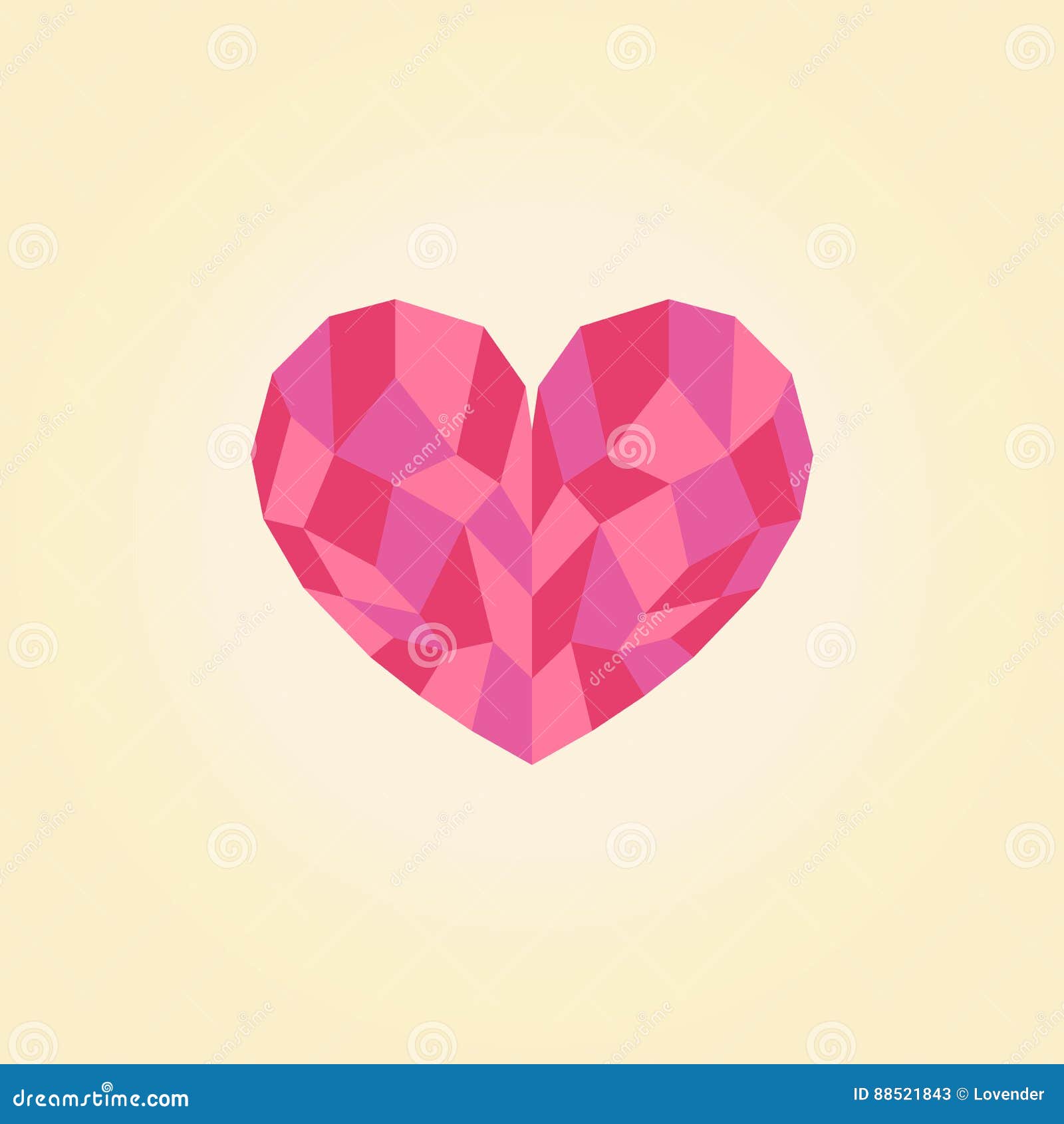Polygonal Heart. Low Poly Vector Love Symbol Stock Vector ...