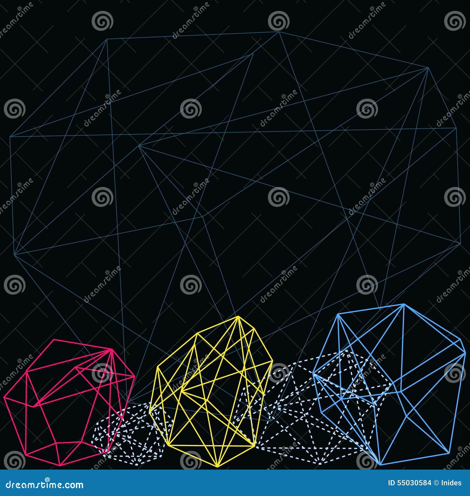 Polygonal Horizontal Background Template with Stock Vector ...