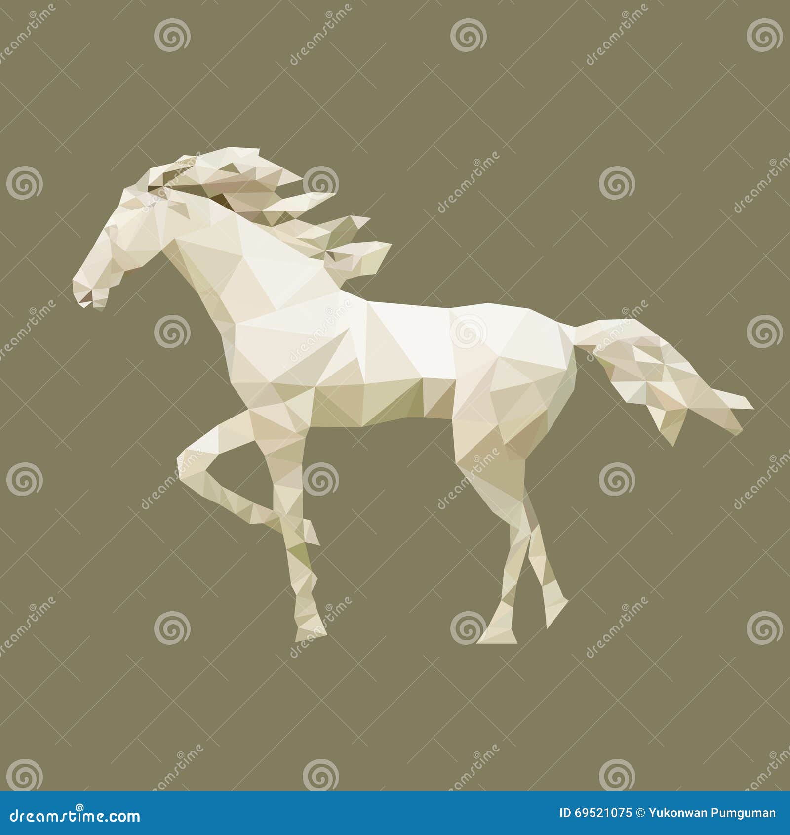 Polygonal Horse, Polygon Animal, Vector Stock Vector - Illustration of ...