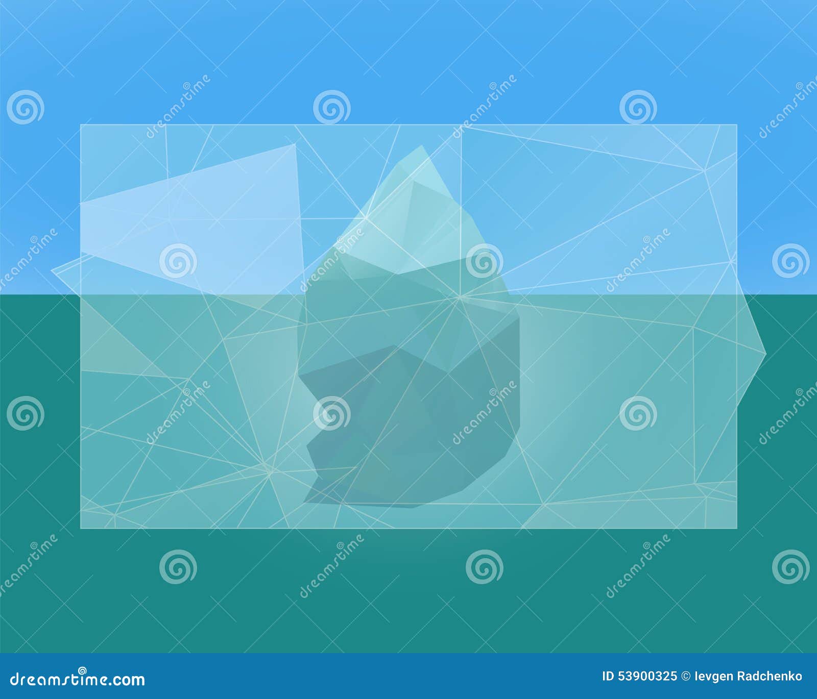 Polygonal Iceberg Poster, Banner and Flyer Stock Vector - Illustration ...