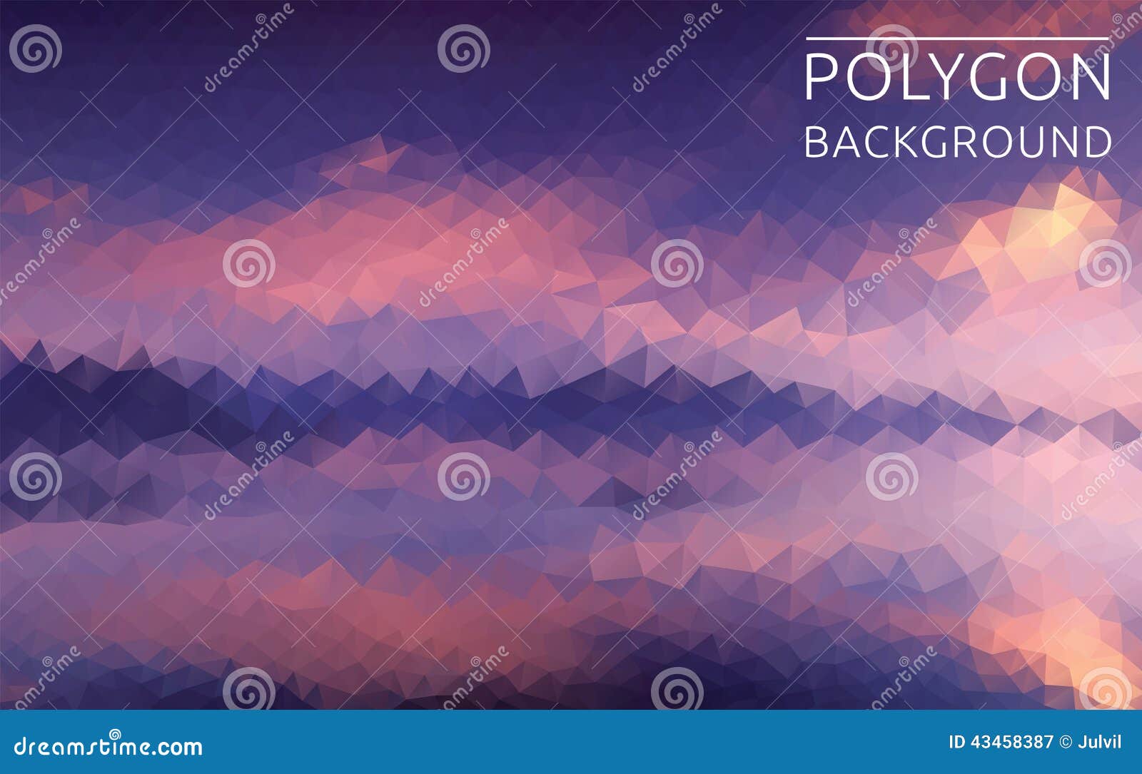 Polygonal Illustration of Beautiful Landscape Stock Vector ...