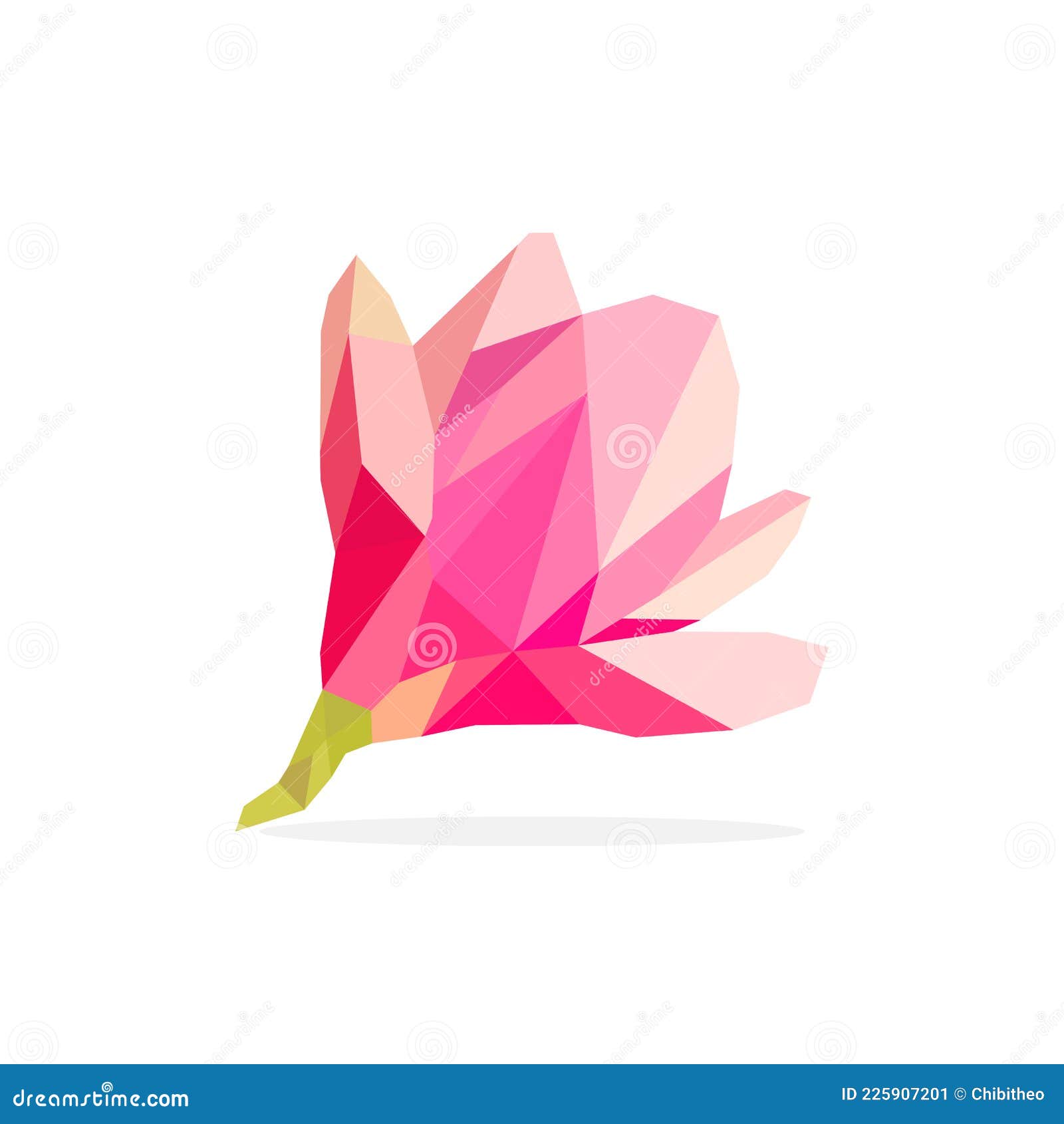 Polygonal Image of a Flower. Vector Illustration Stock Vector ...