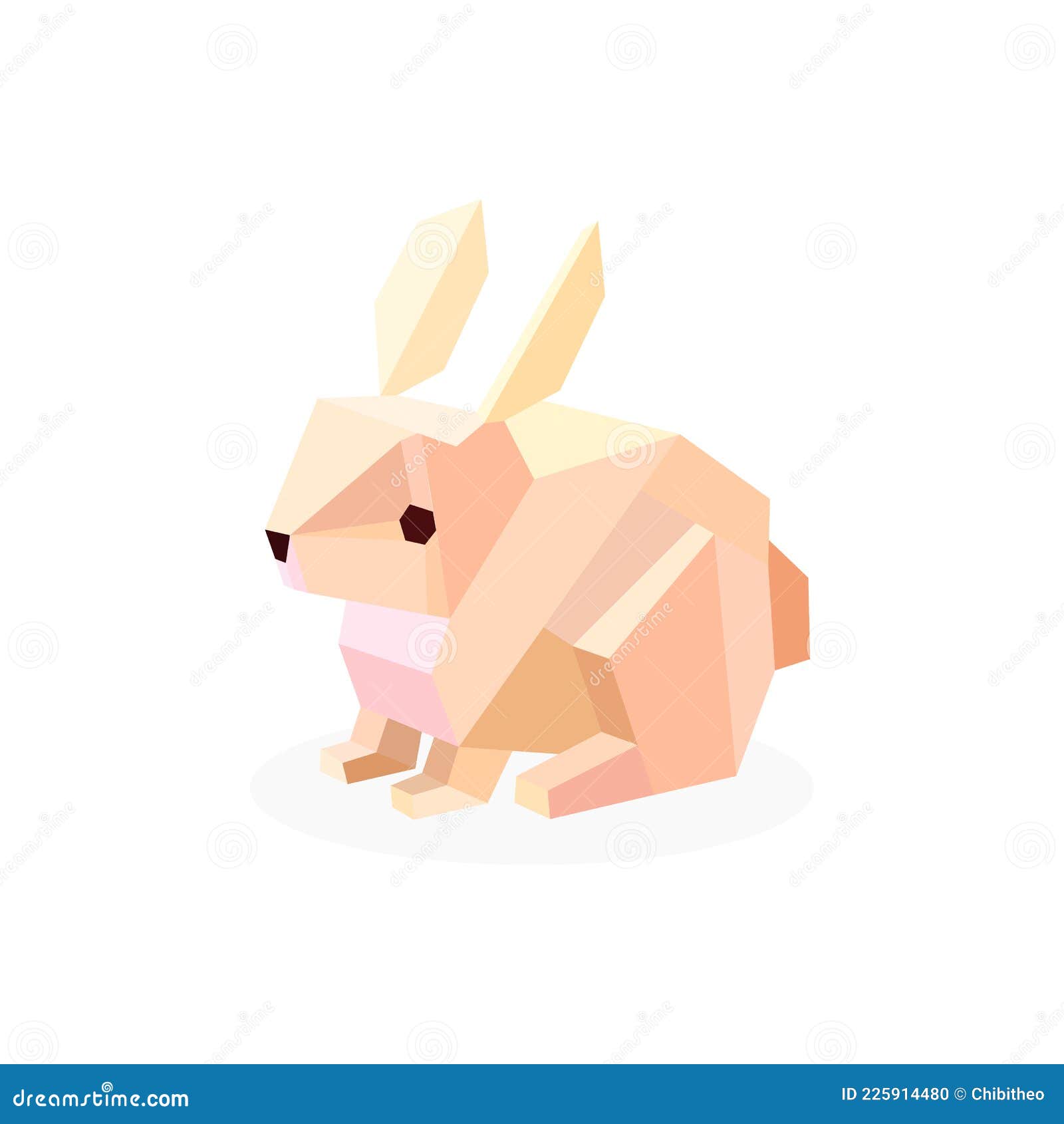 A Polygonal Image of a Rabbit. Vector Illustration Stock Vector ...