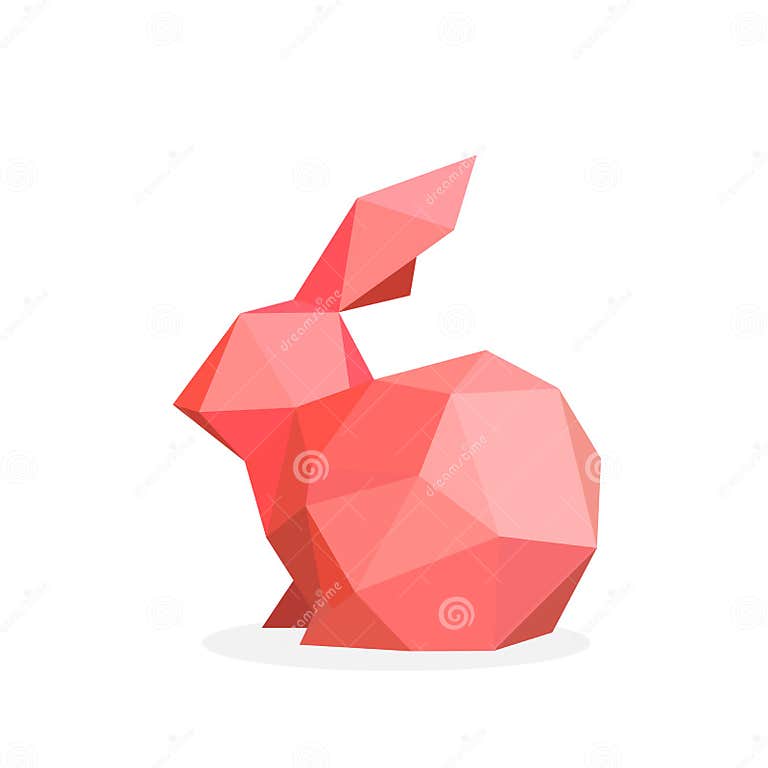 A Polygonal Image of a Rabbit. Vector Illustration Stock Vector ...