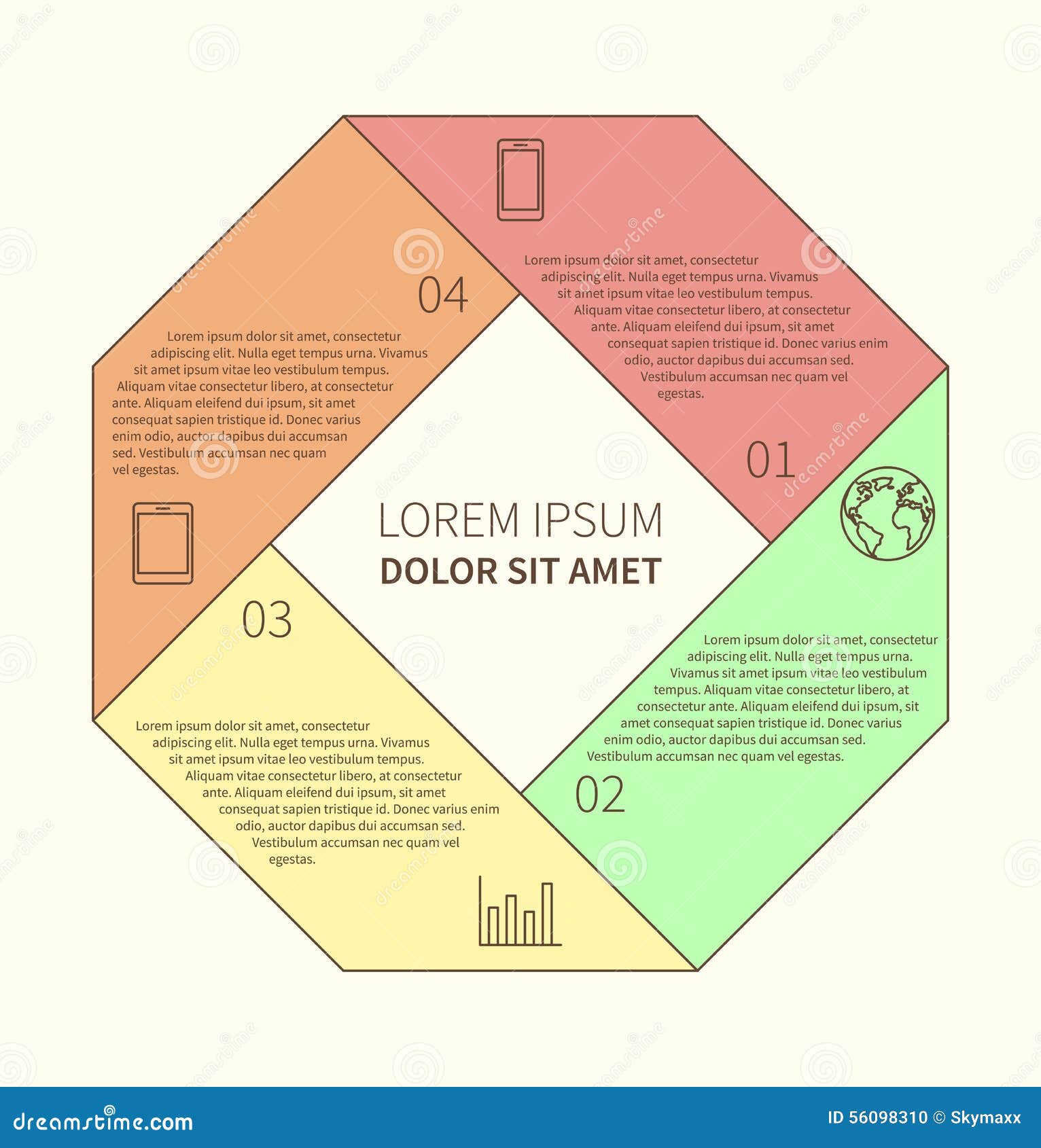 Polygonal Infographic Diagram Stock Vector - Illustration of company ...