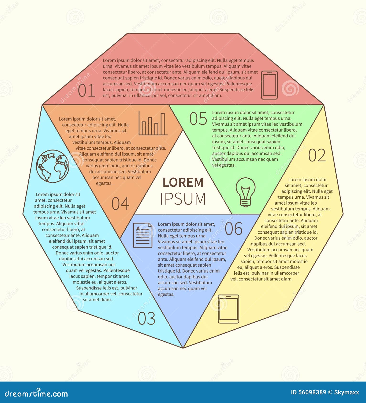 Polygonal Infographic Diagram Stock Vector - Illustration of option ...