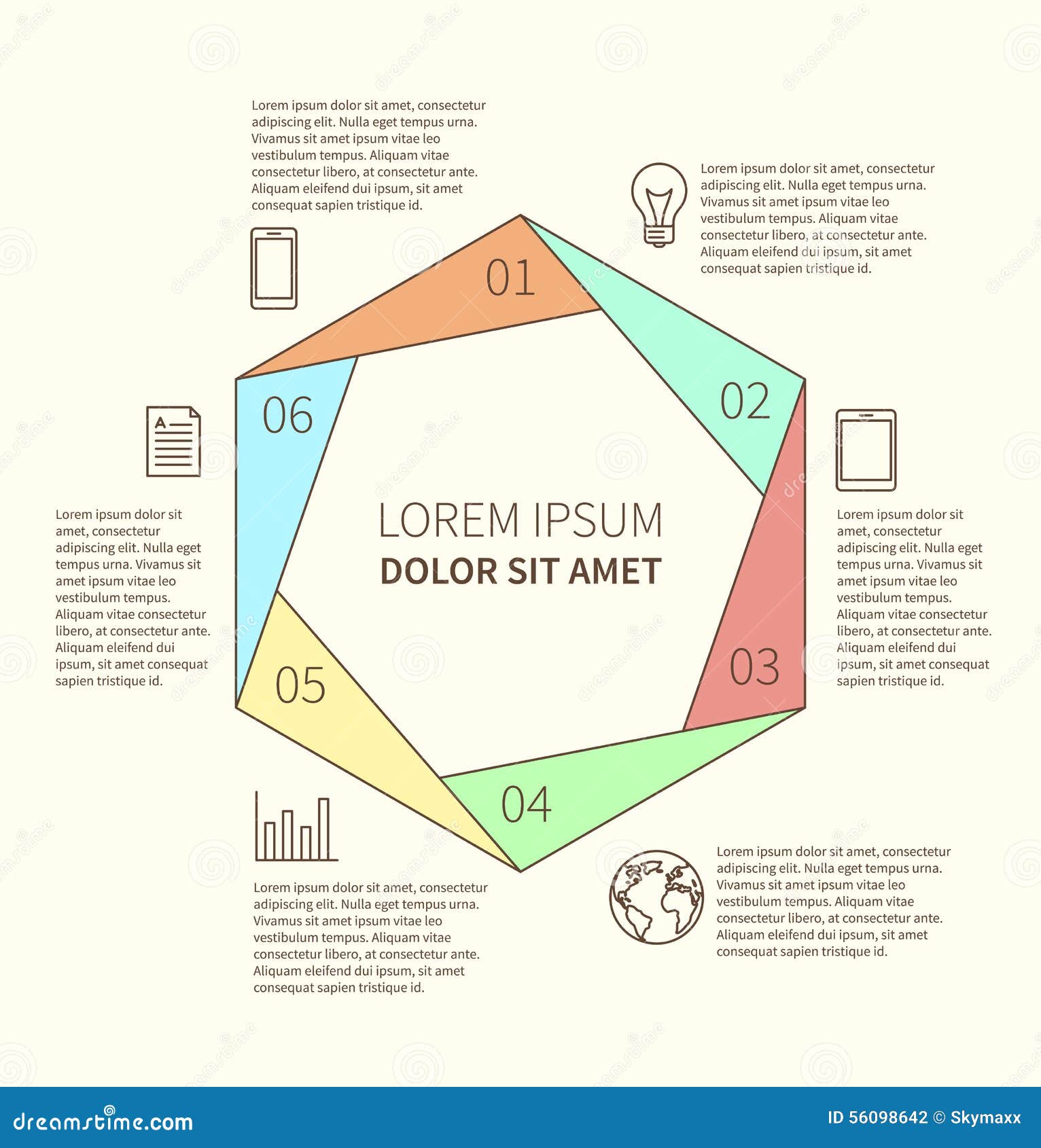 Polygonal Infographic Diagram Stock Vector - Illustration of flat ...