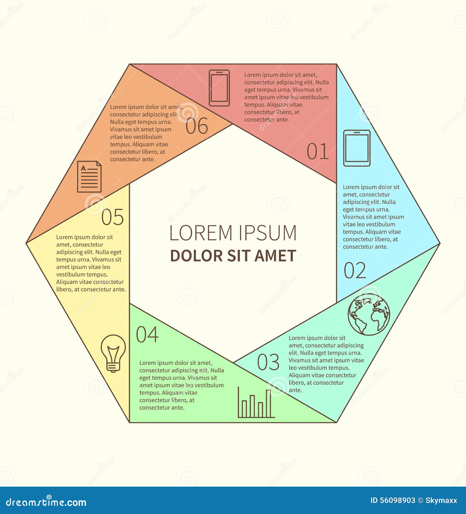 Polygonal Infographic Diagram Stock Vector - Illustration of options ...