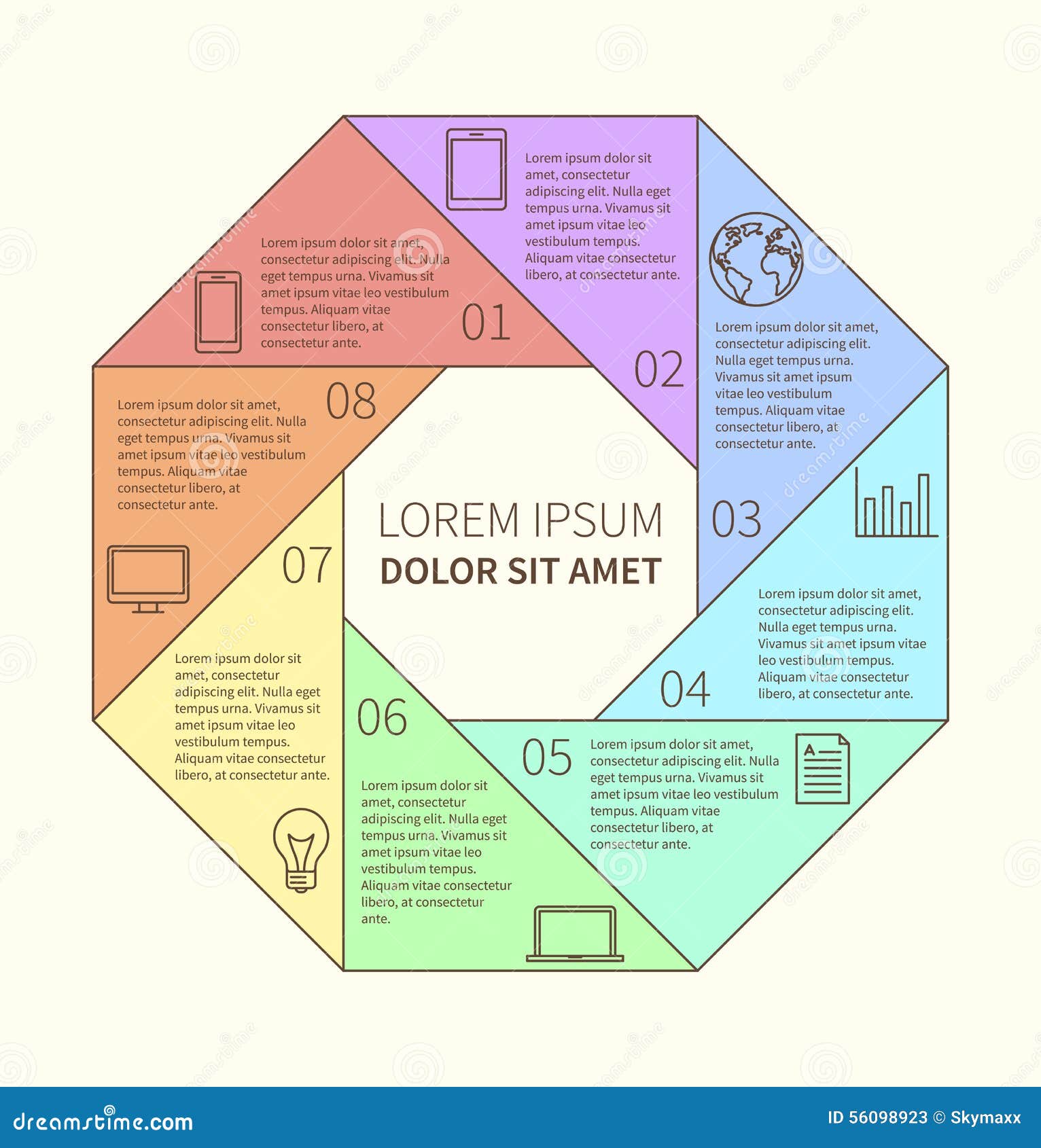 Polygonal Infographic Diagram Stock Vector - Illustration of label ...