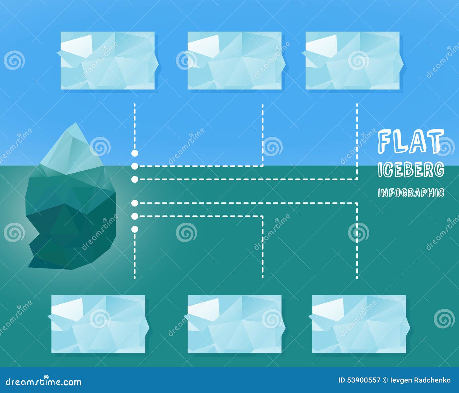 Polygonal Isberg Infographic Vektor Illustrationer - Illustration av ...