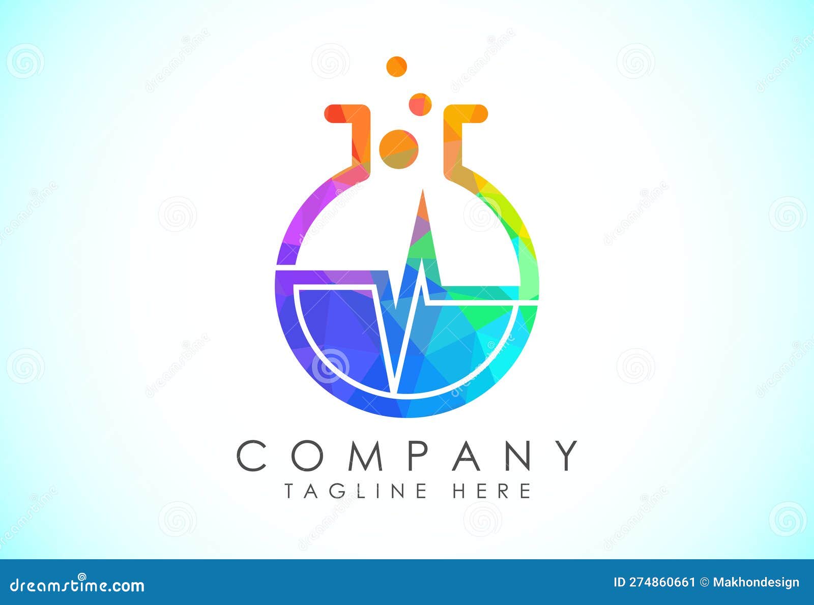 Polygonal Lab Logo Design Vector Template, Low Poly Lab Logo Science ...