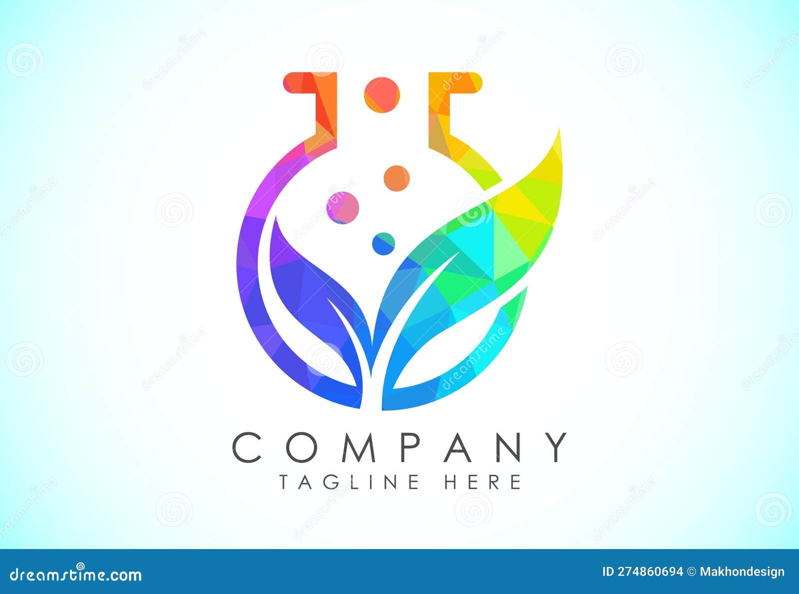 Polygonal Lab Logo Design Vector Template, Low Poly Lab Logo Science ...